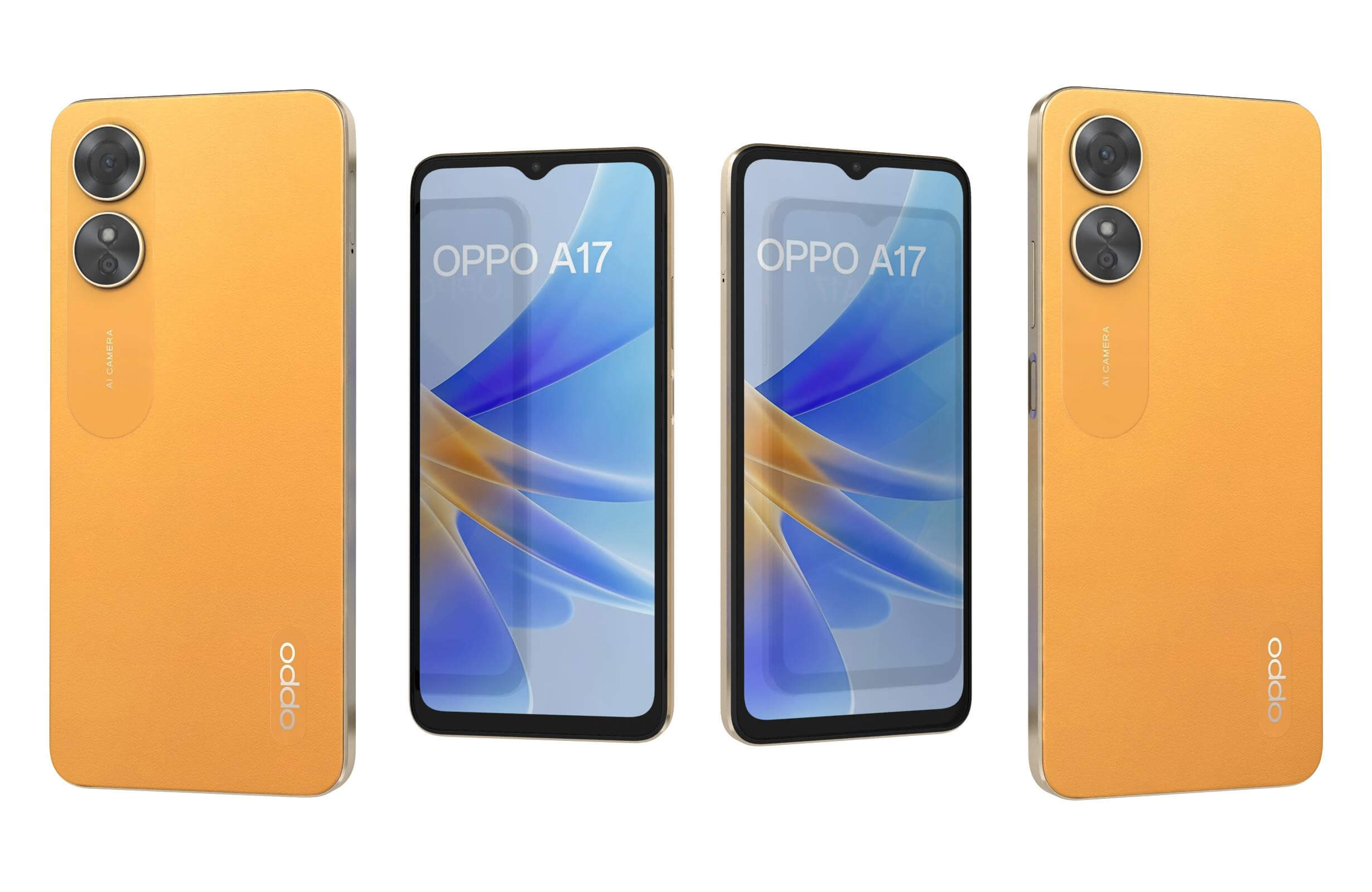 Oppo A17 Gold - 3D Model by Rever_Art