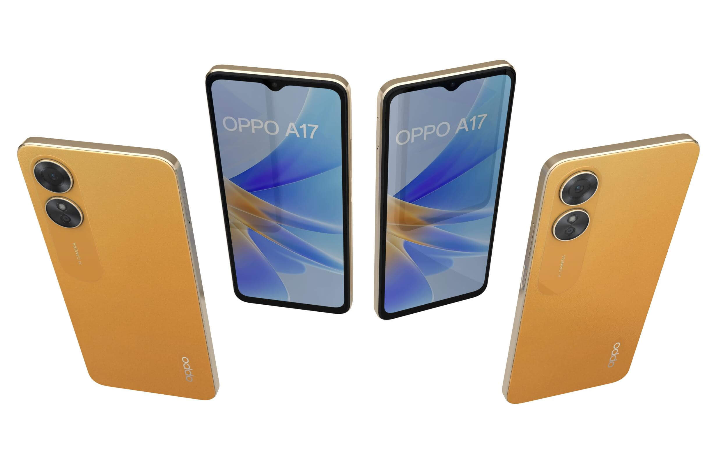 Oppo A17 Gold - 3D Model by Rever_Art