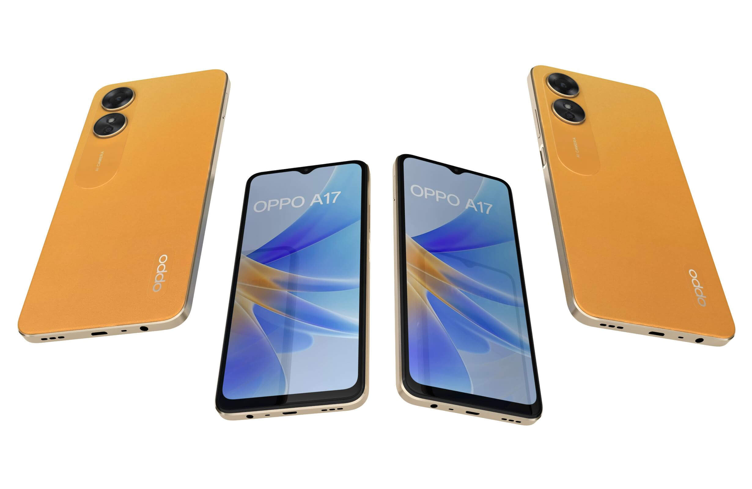 Oppo A17 Gold - 3D Model by Rever_Art