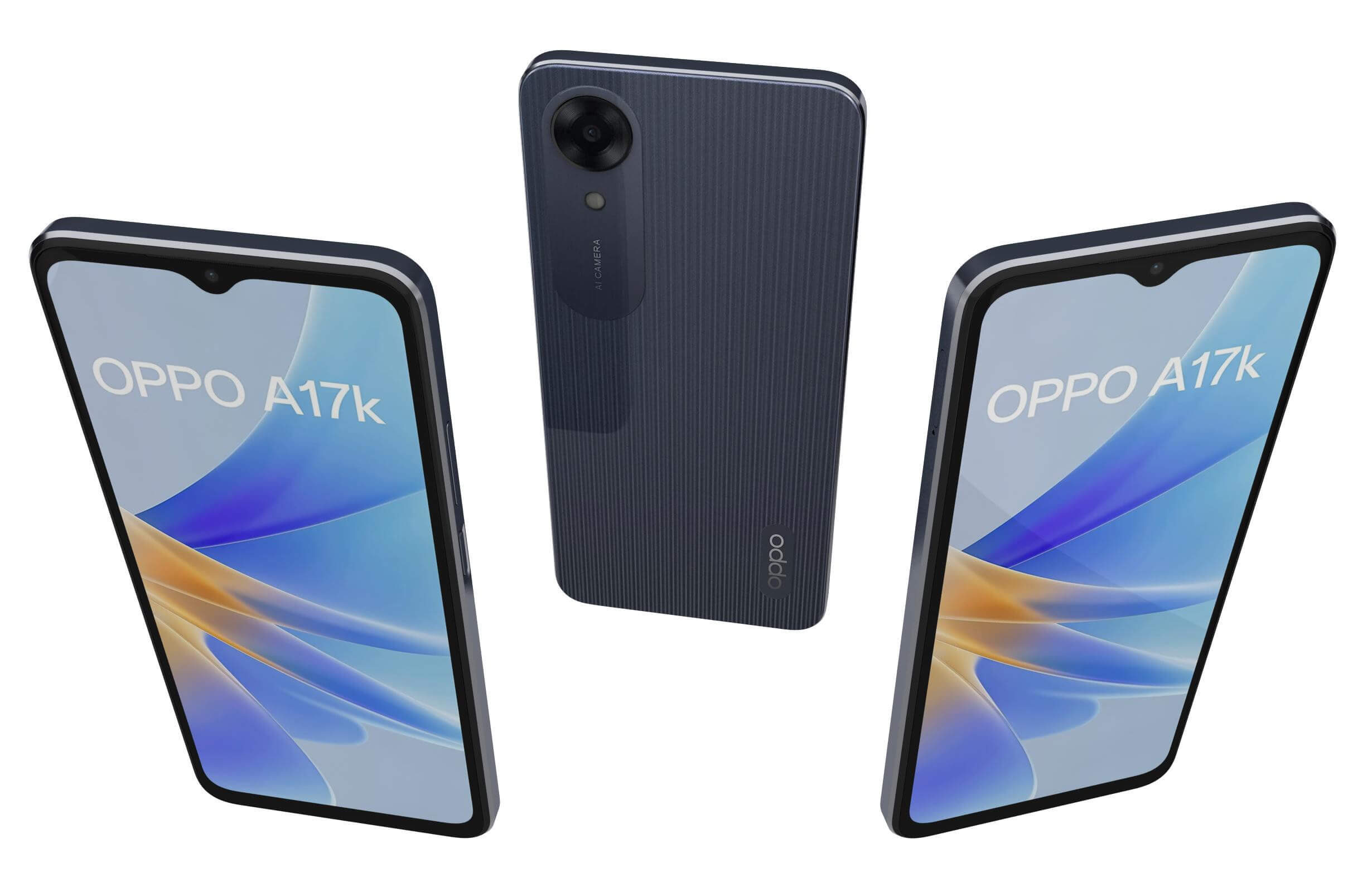 Oppo A17k Blue And Yellow - 3D Model by Rever_Art