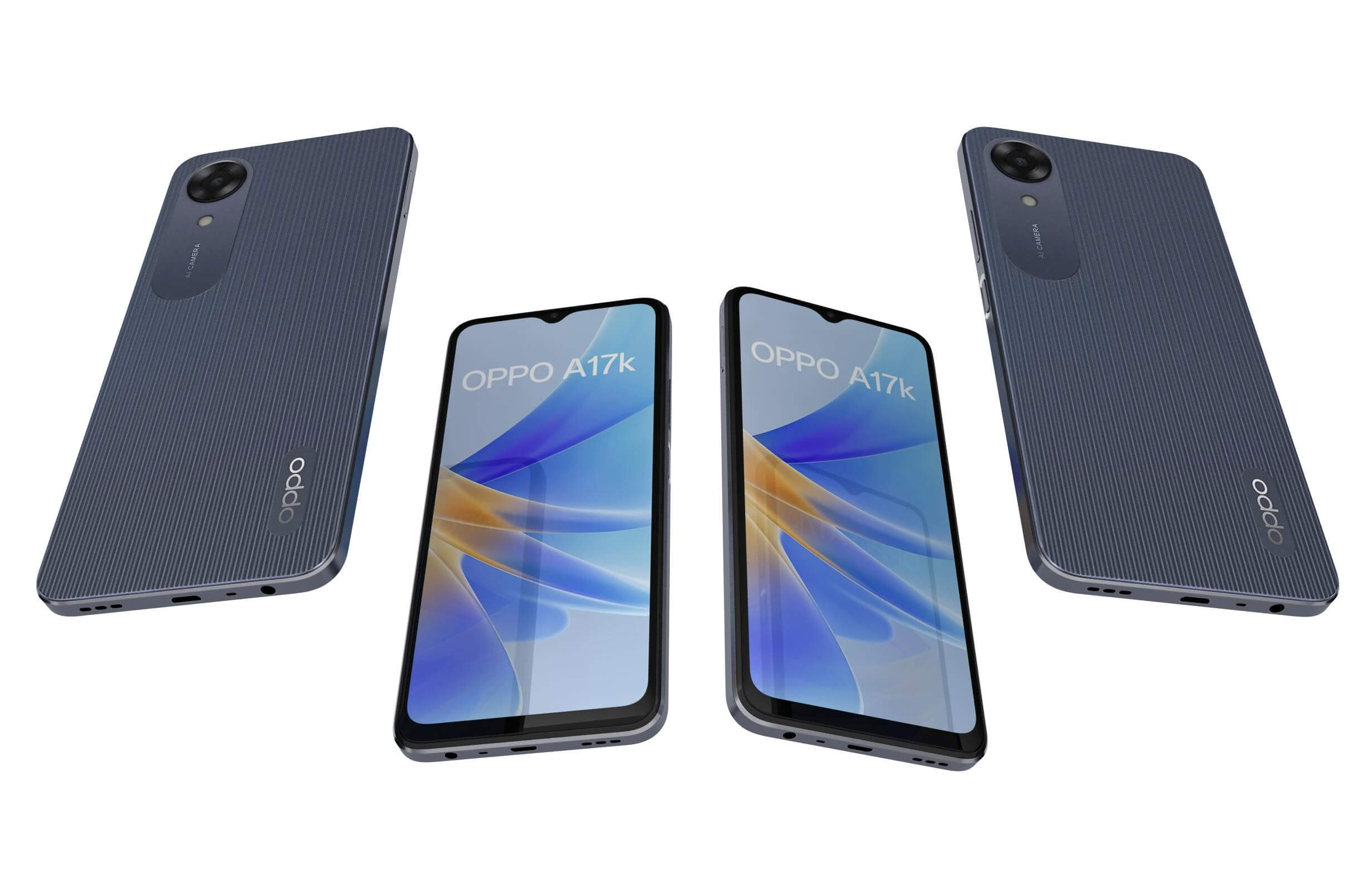 Oppo A17k Blue And Yellow - 3D Model by Rever_Art