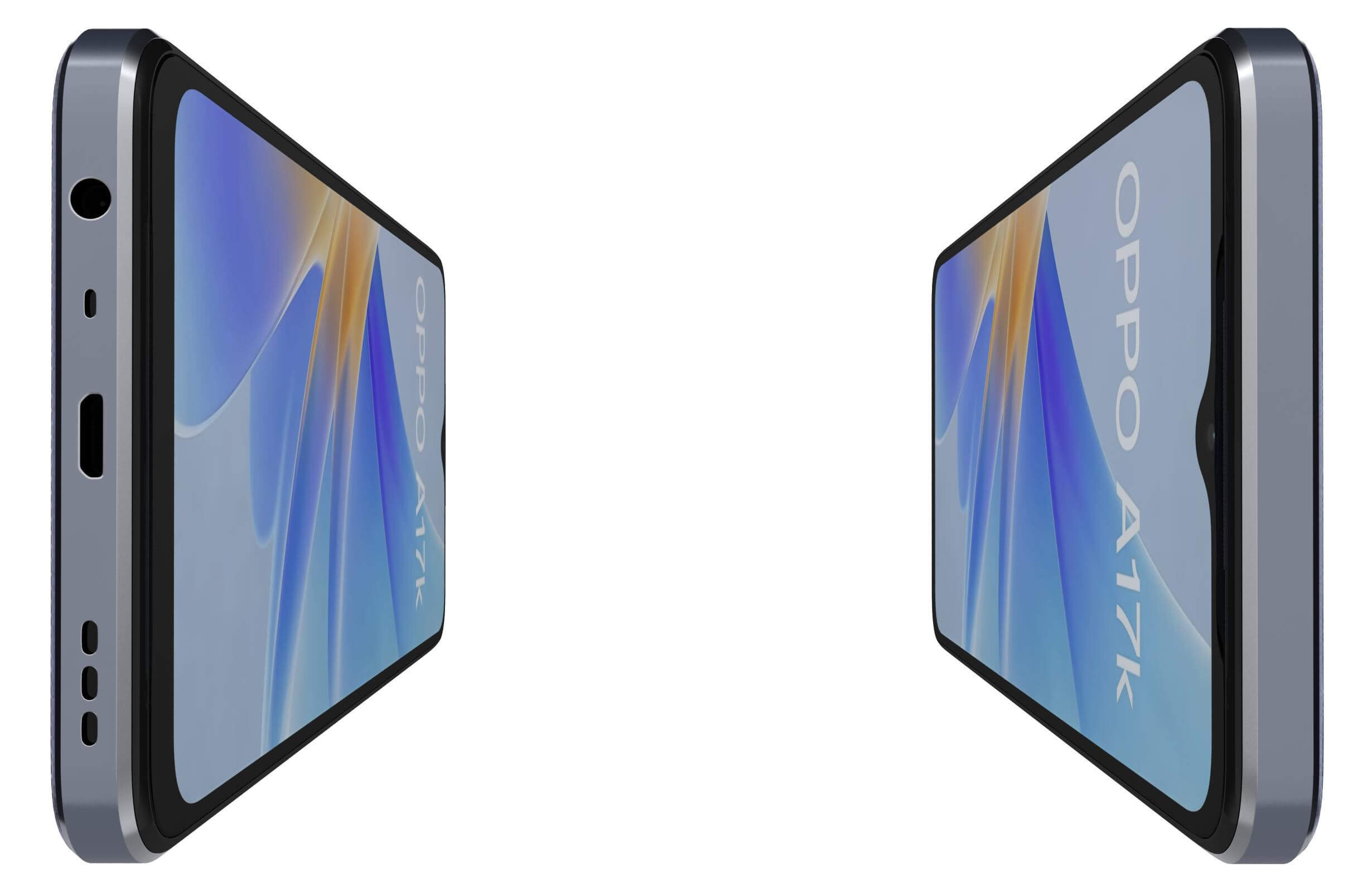 Oppo A17k Blue And Yellow - 3D Model by Rever_Art