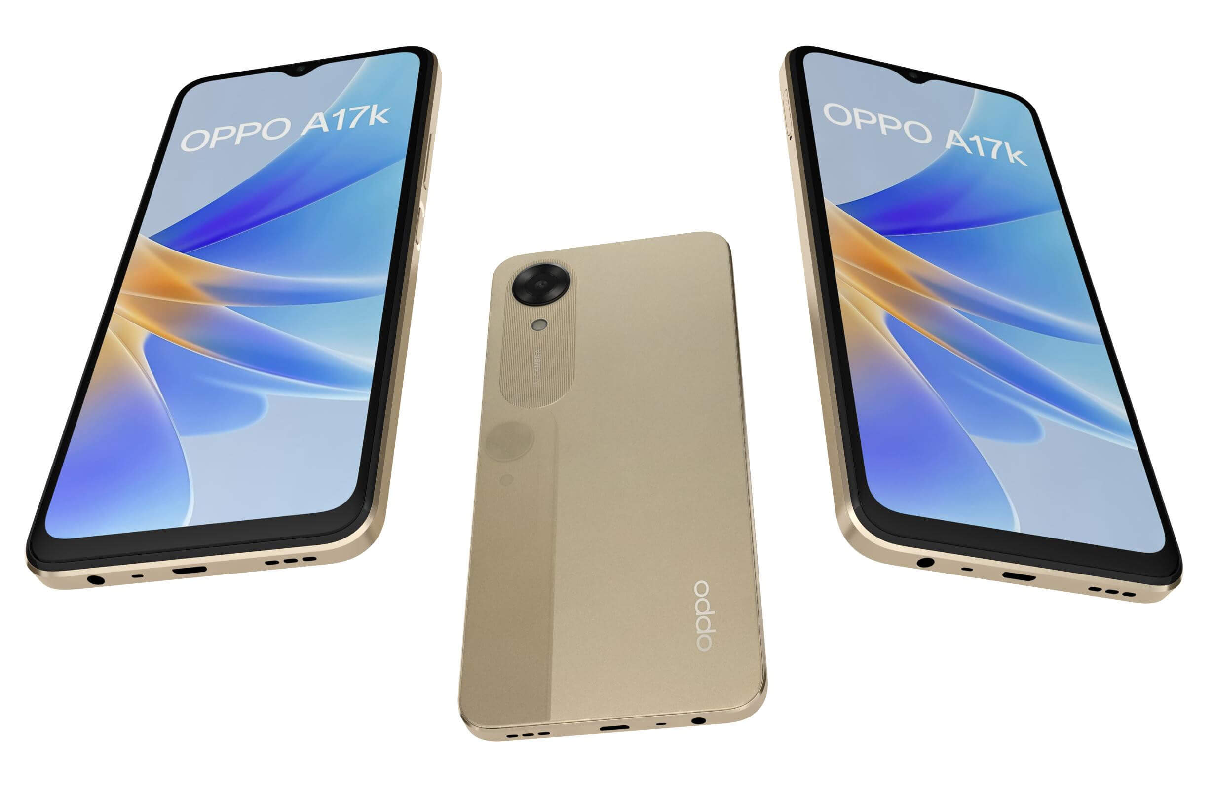 Oppo A17k Blue And Yellow - 3D Model by Rever_Art