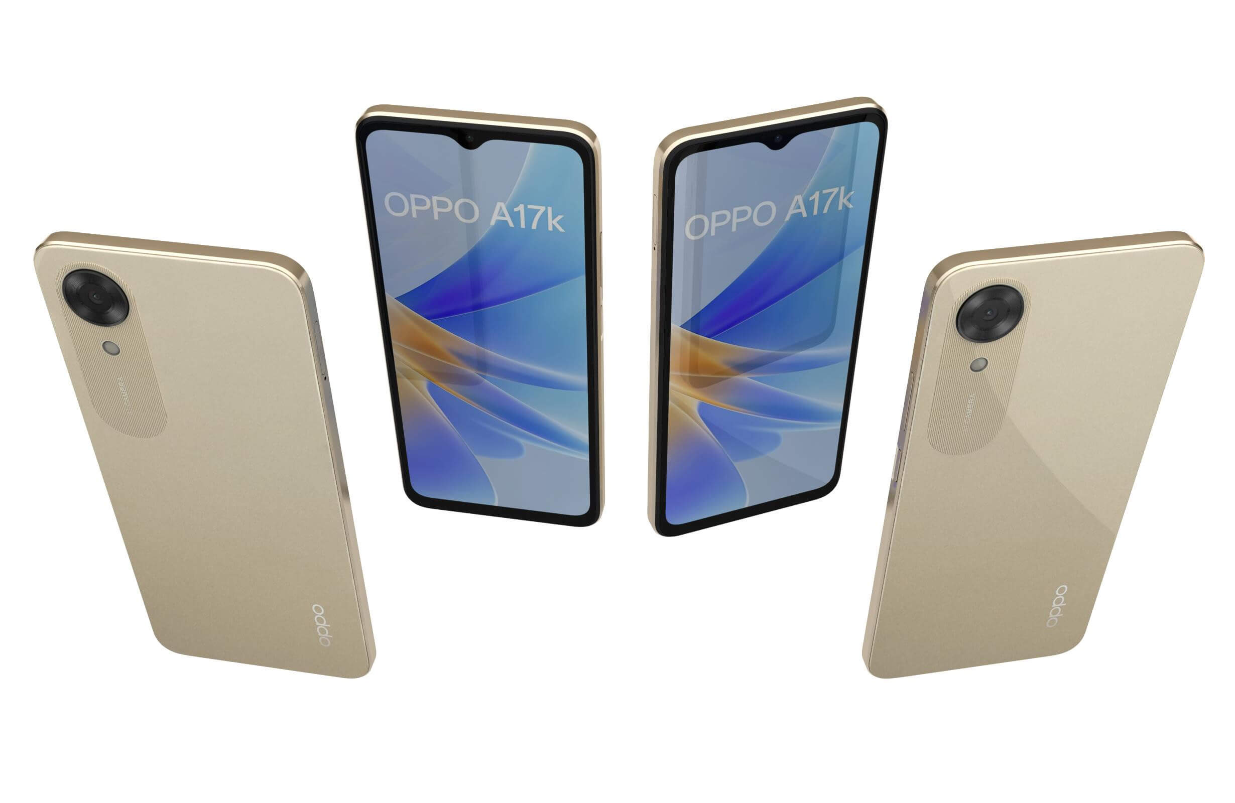 Oppo A17k Blue And Yellow - 3D Model by Rever_Art