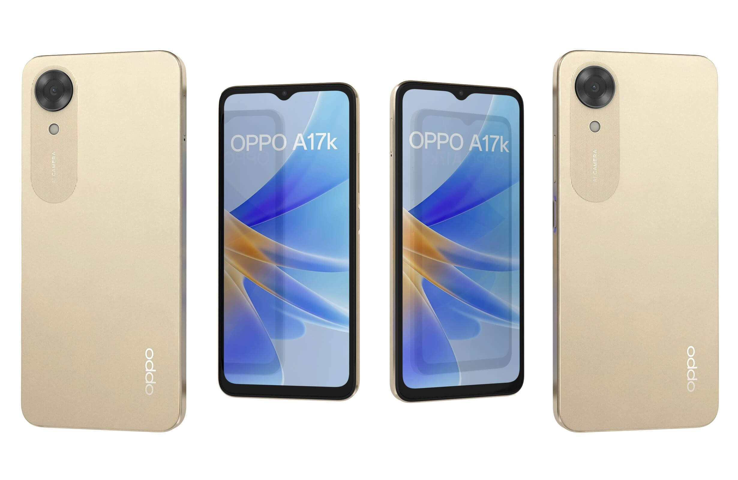 Oppo A17k Gold - 3D Model by Rever_Art