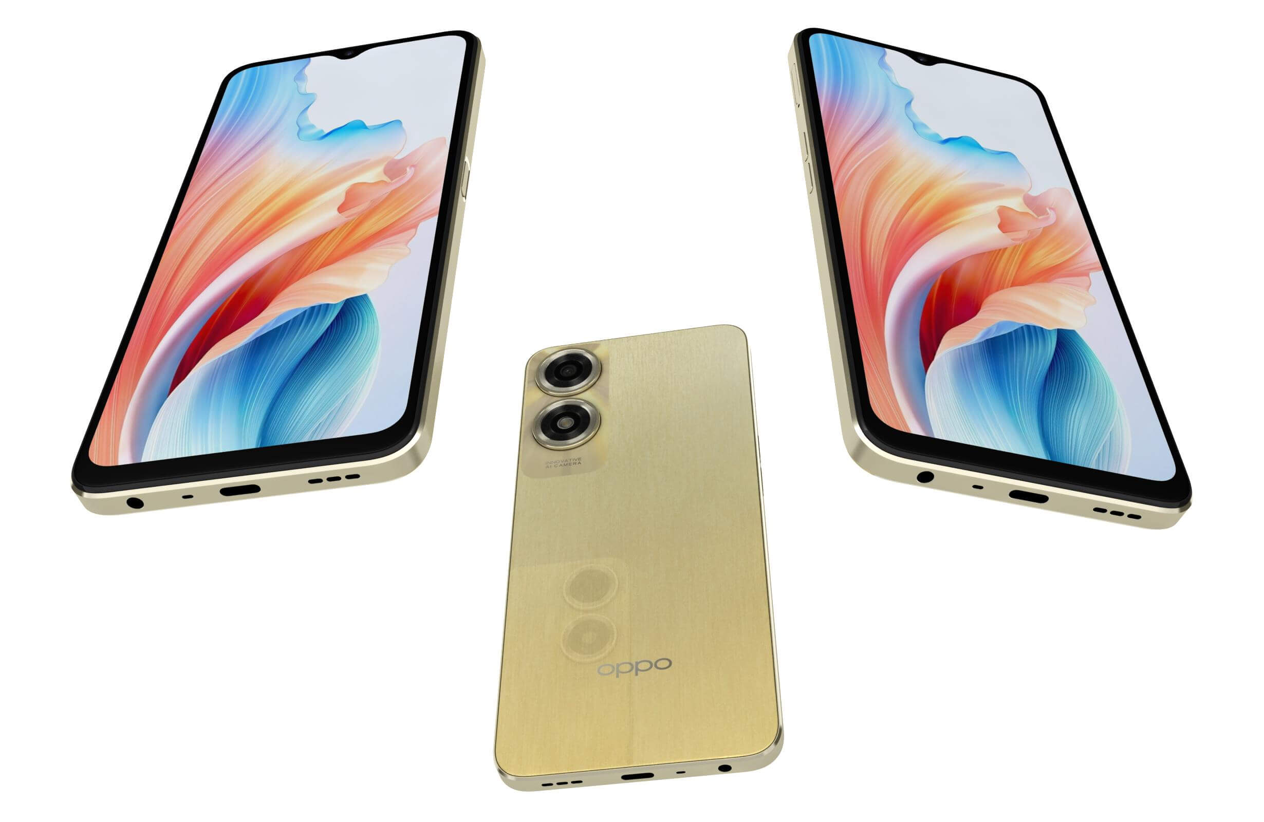 Oppo A2X Yellow - 3D Model by Rever_Art