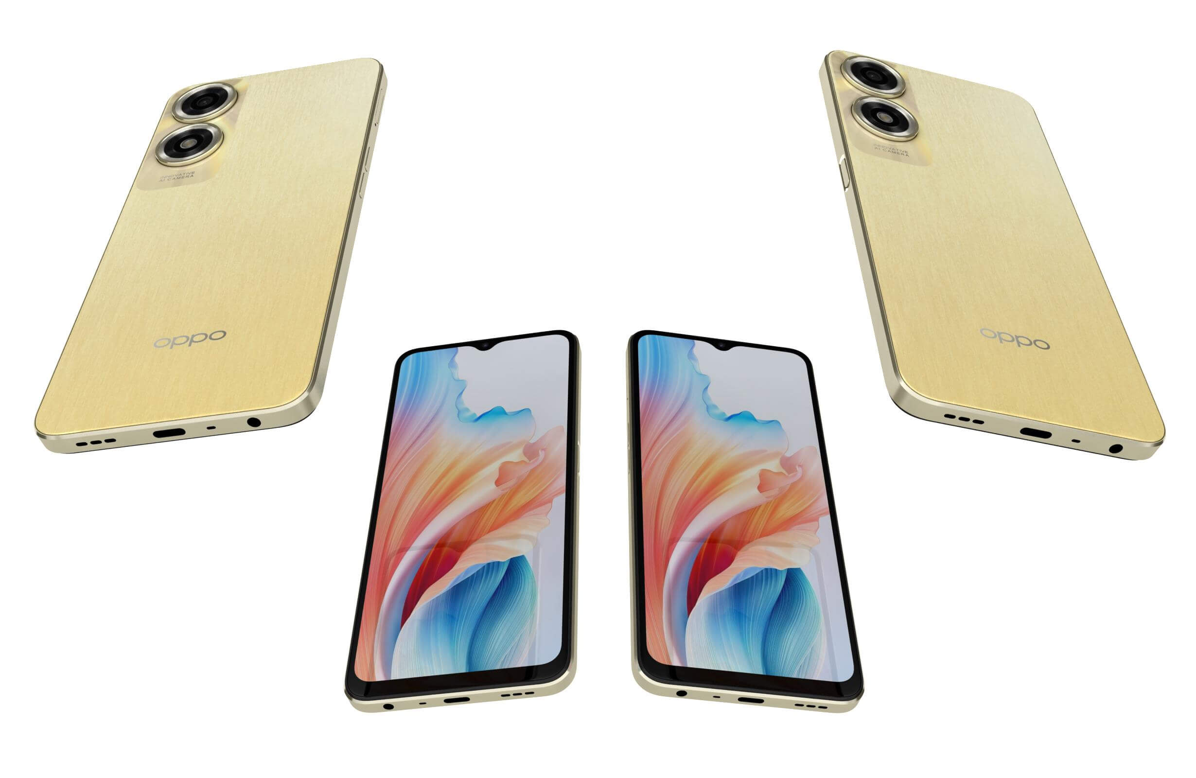 Oppo A2X Yellow - 3D Model by Rever_Art