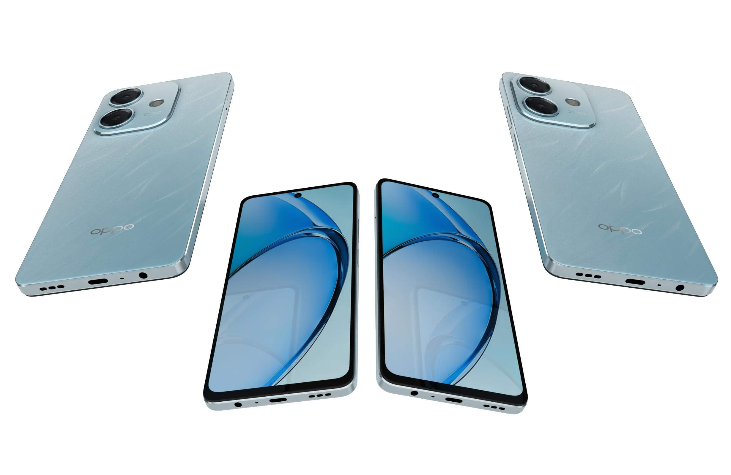 Oppo A3X Ocean Blue - 3D Model by Rever_Art