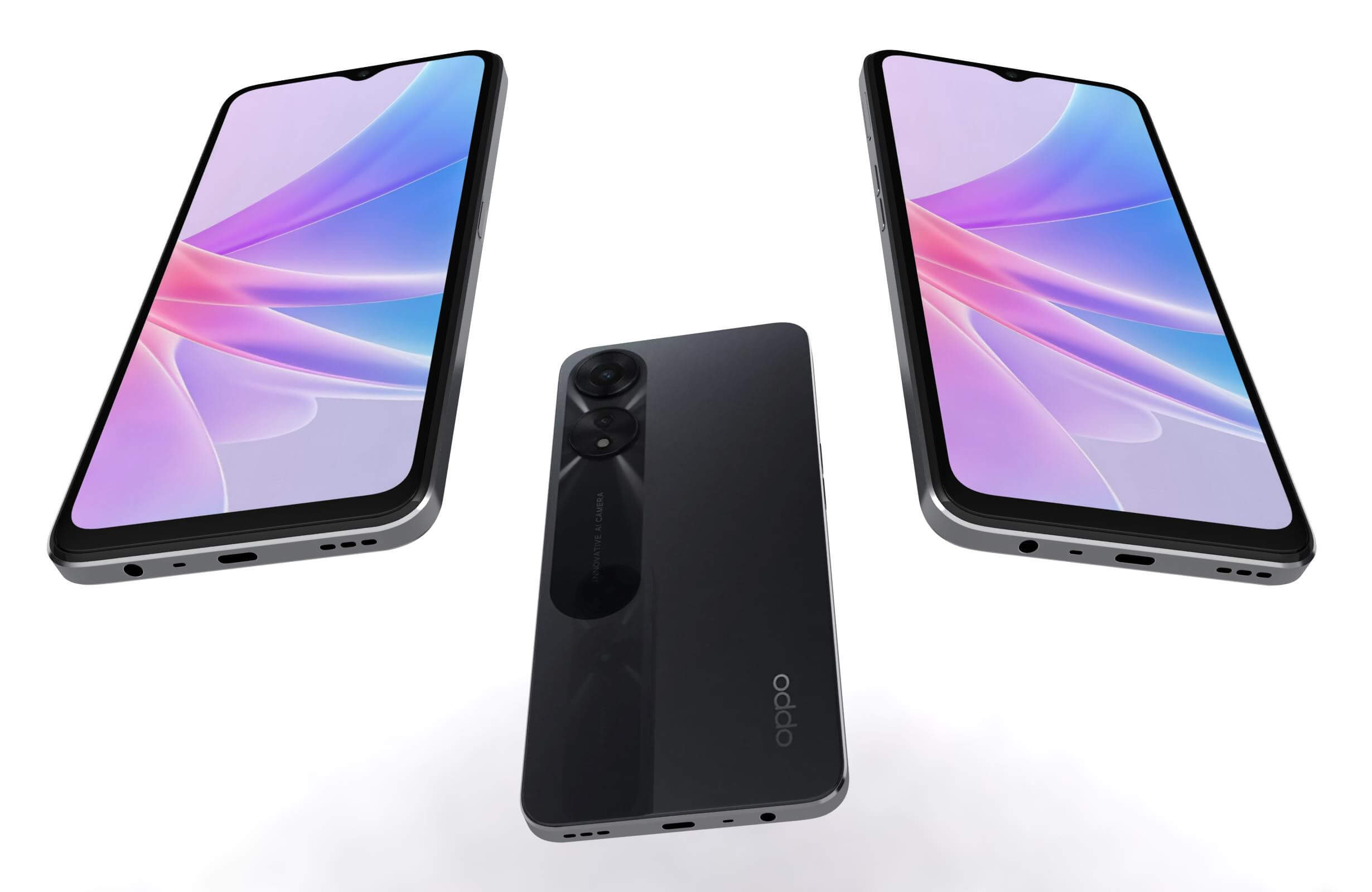 Oppo A58 Black - 3D Model by Rever_Art