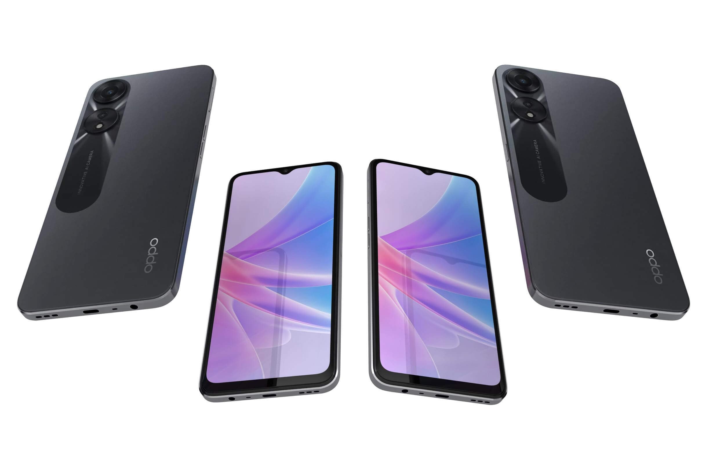 Oppo A58 Black - 3D Model by Rever_Art