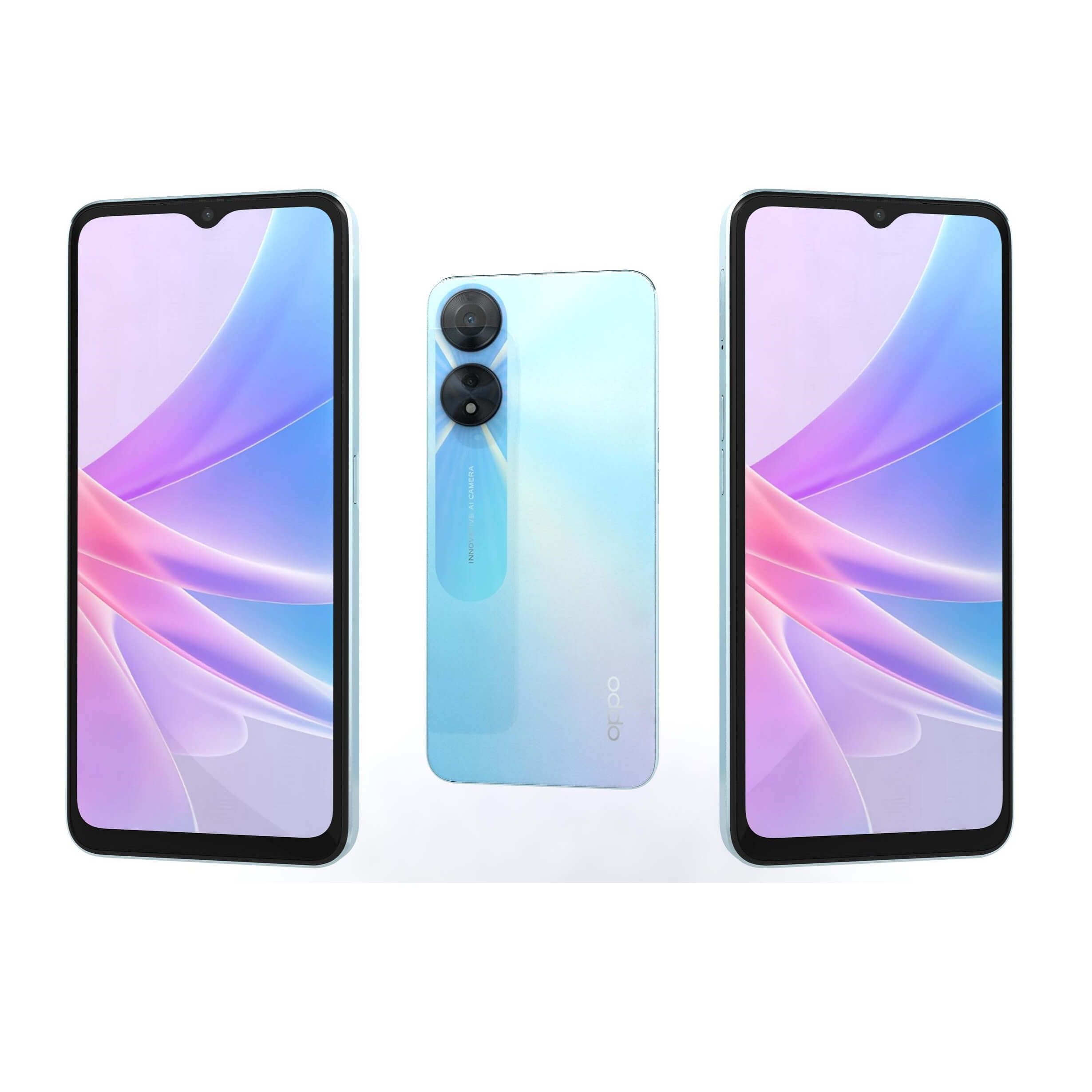 Oppo A58 Blue - 3D Model by Rever_Art