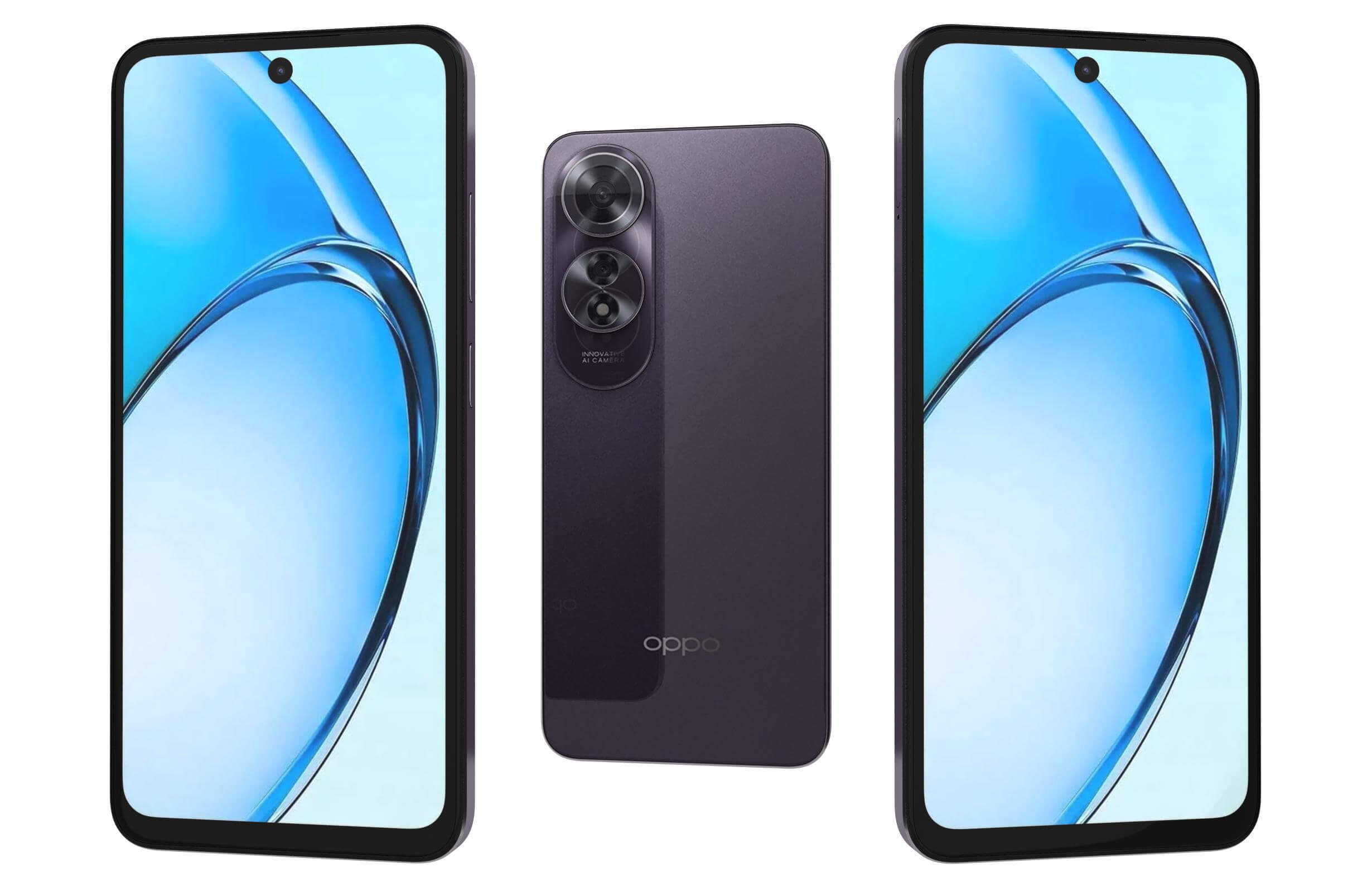 Oppo A60 Blue and Midnight Purple - 3D Model by Rever_Art