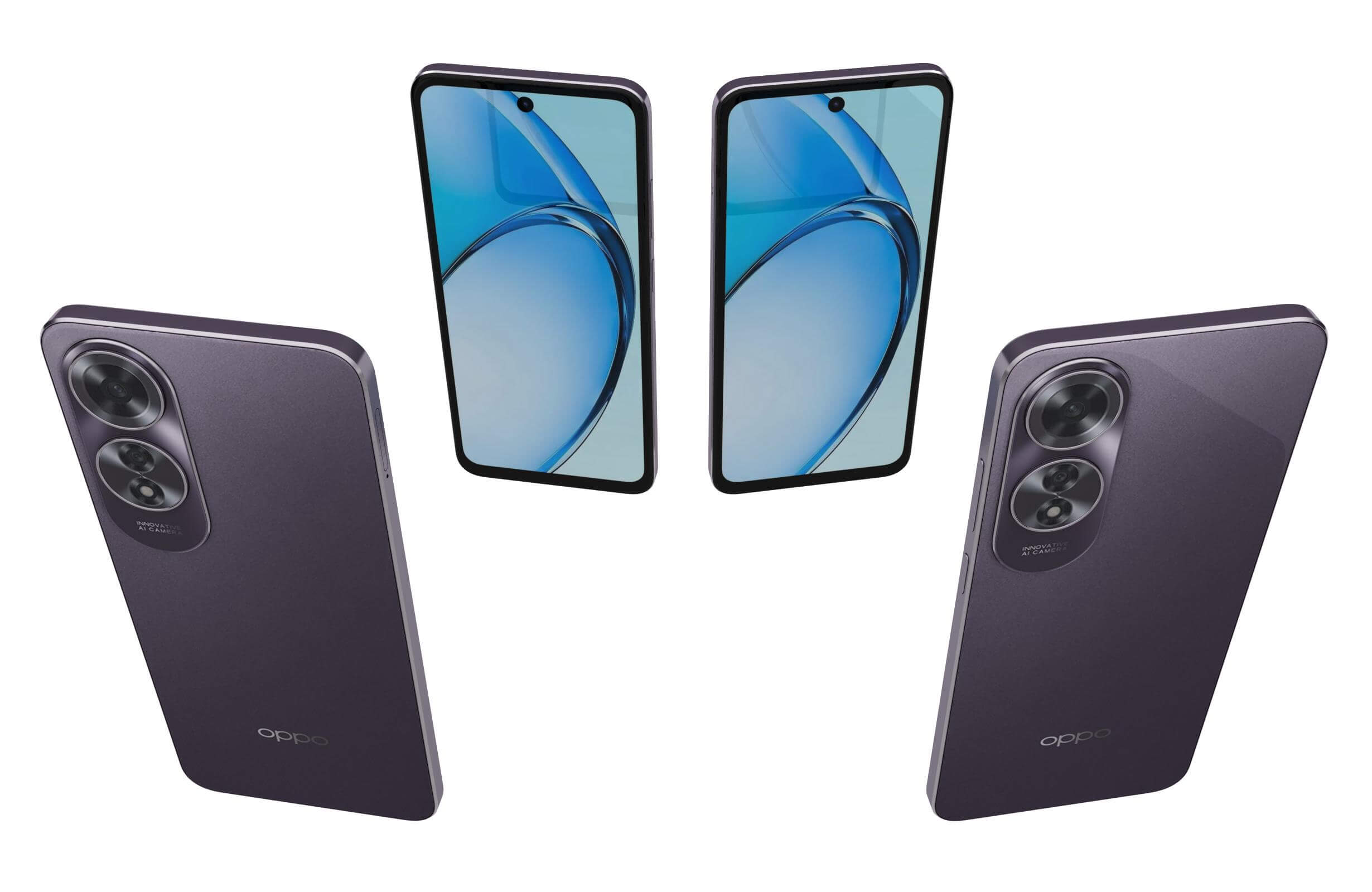 Oppo A60 Blue and Midnight Purple - 3D Model by Rever_Art