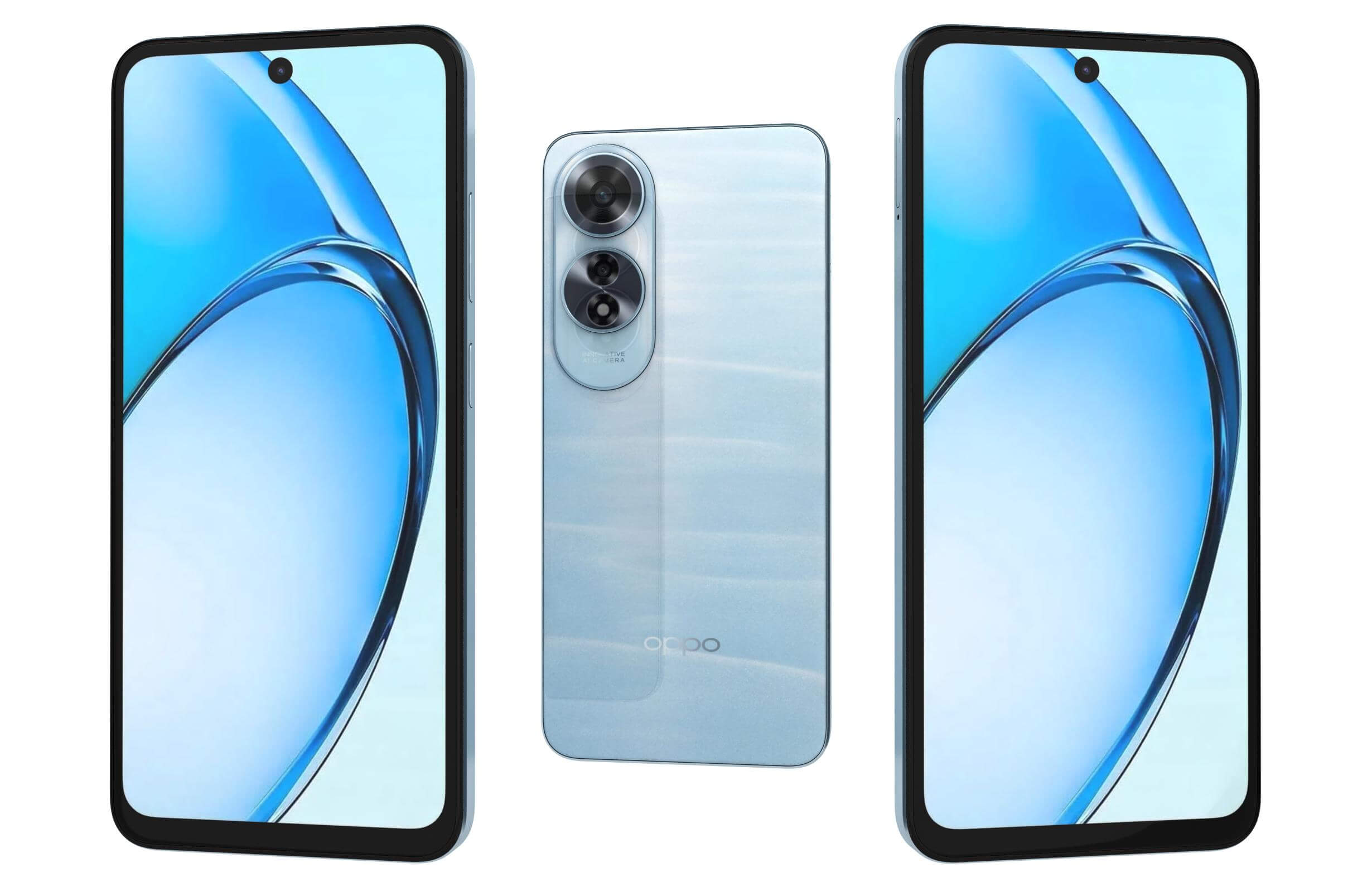 Oppo A60 Blue and Midnight Purple - 3D Model by Rever_Art