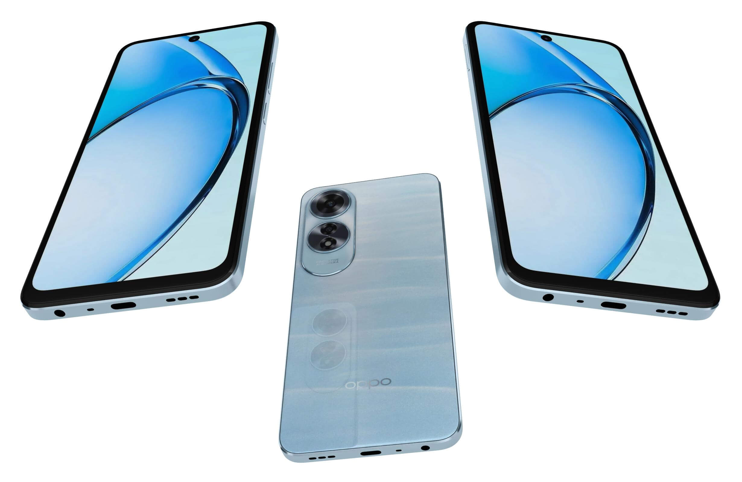 Oppo A60 Blue - 3D Model by Rever_Art