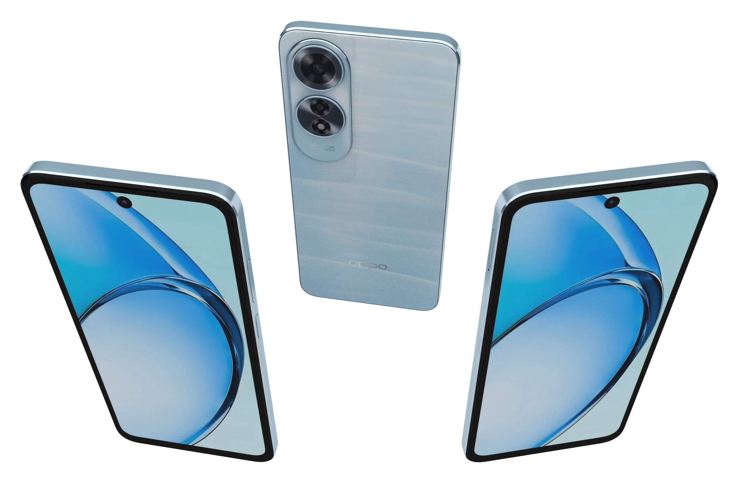 Oppo A60 Blue - 3D Model by Rever_Art