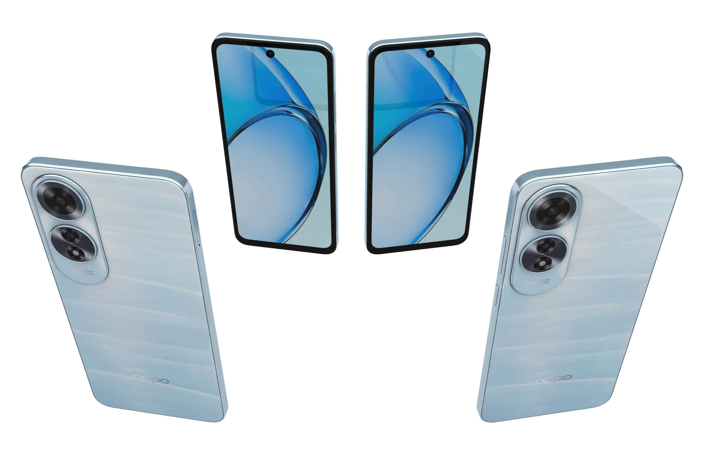 Oppo A60 Blue - 3D Model by Rever_Art