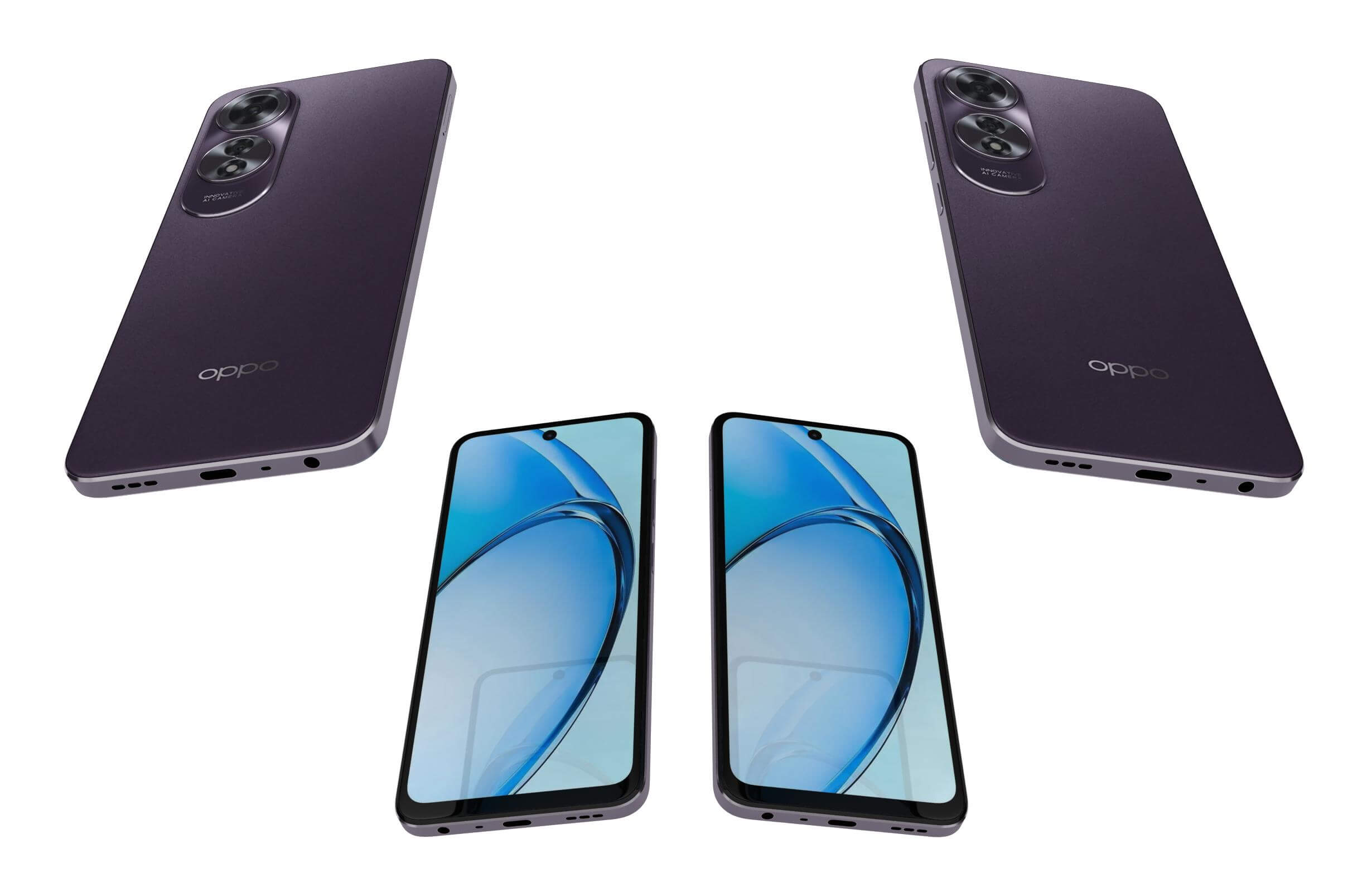 Oppo A60 Midnight Purple - 3D Model by Rever_Art