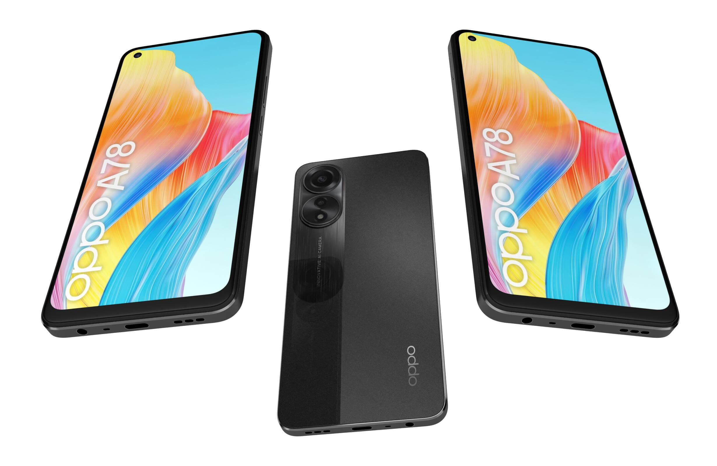 Oppo A78 4G Black - 3D Model by Rever_Art