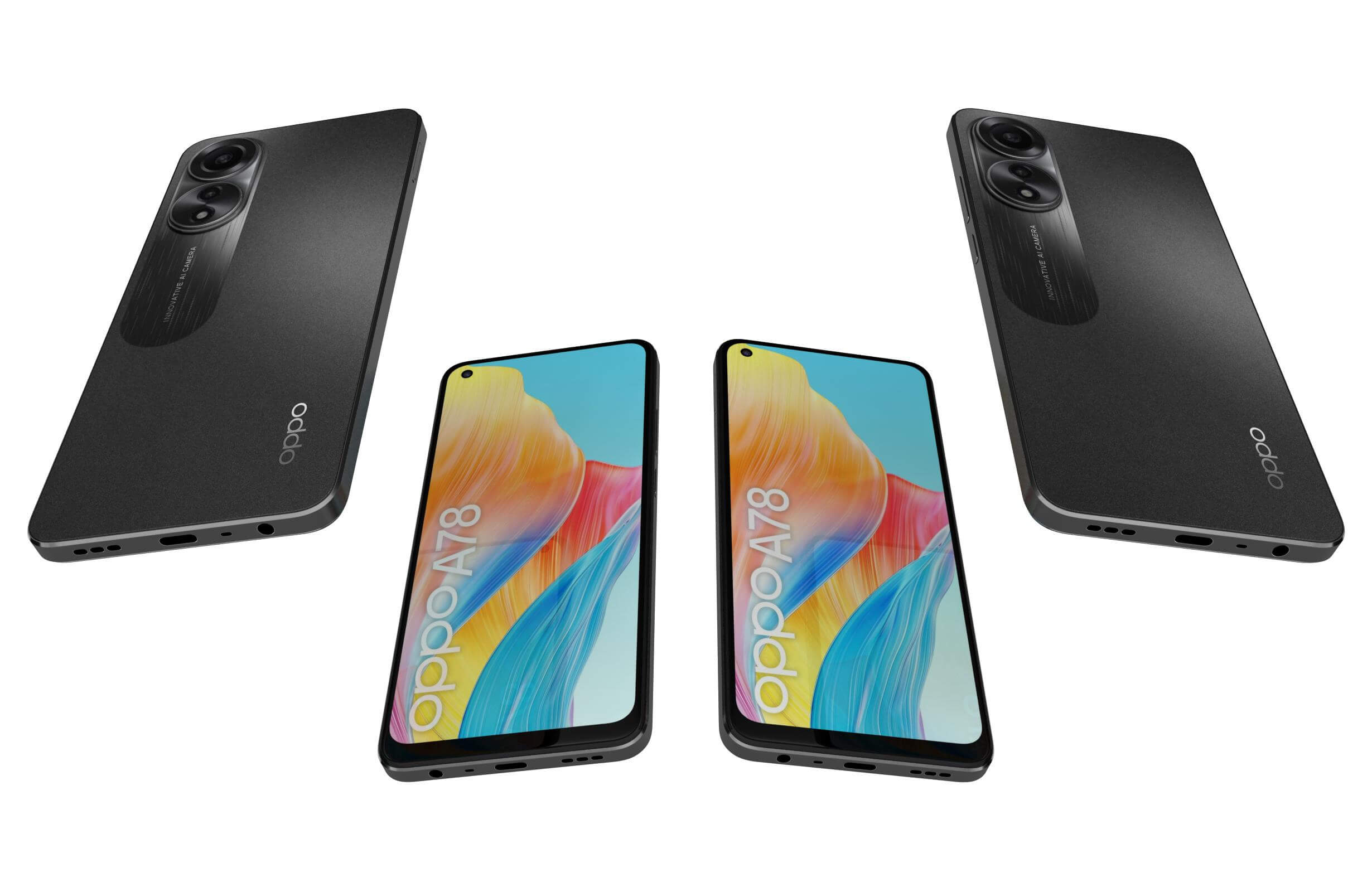 Oppo A78 4G Black - 3D Model by Rever_Art