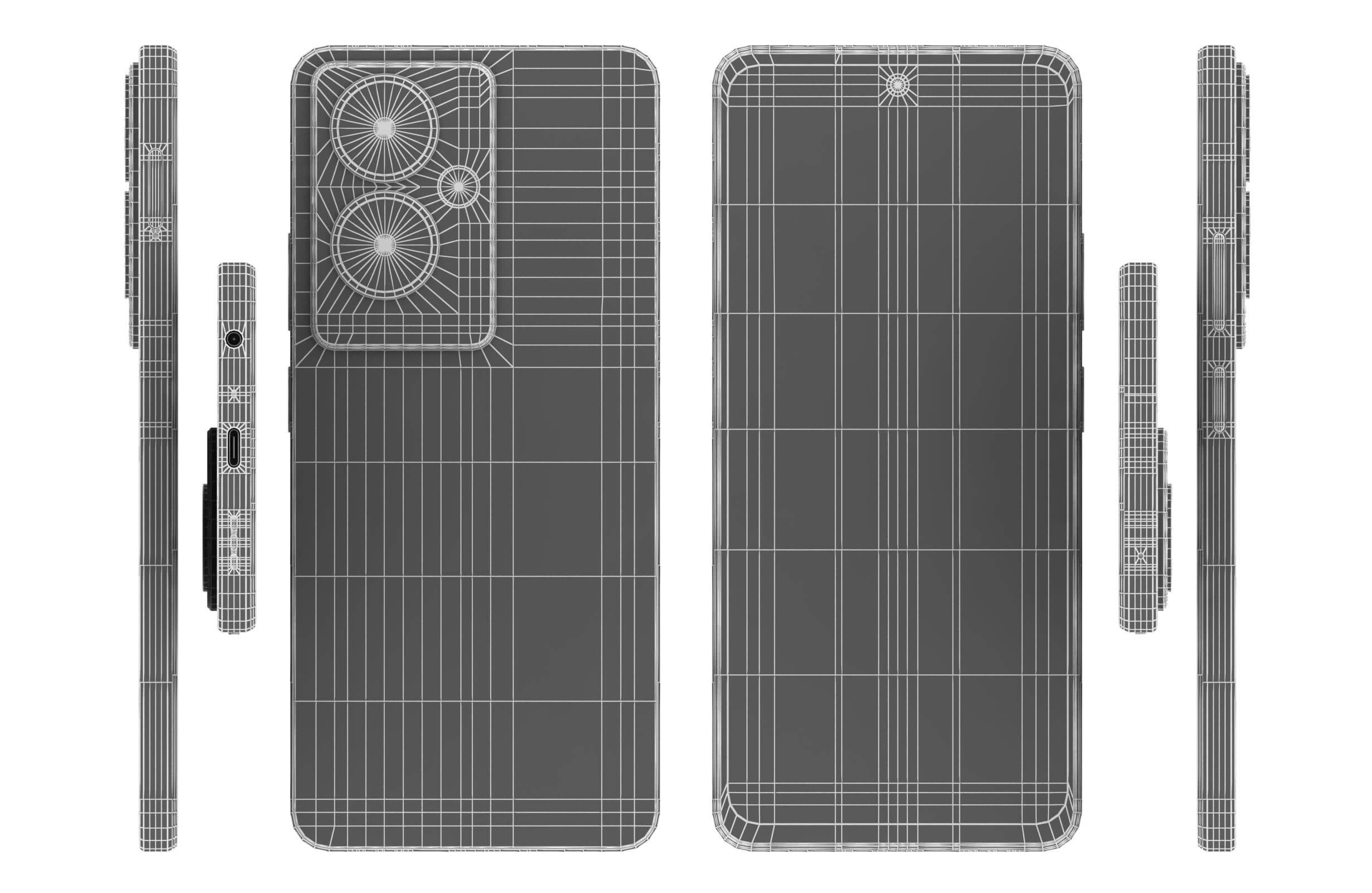 Oppo A79 Black and Blue - 3D Model by Rever_Art