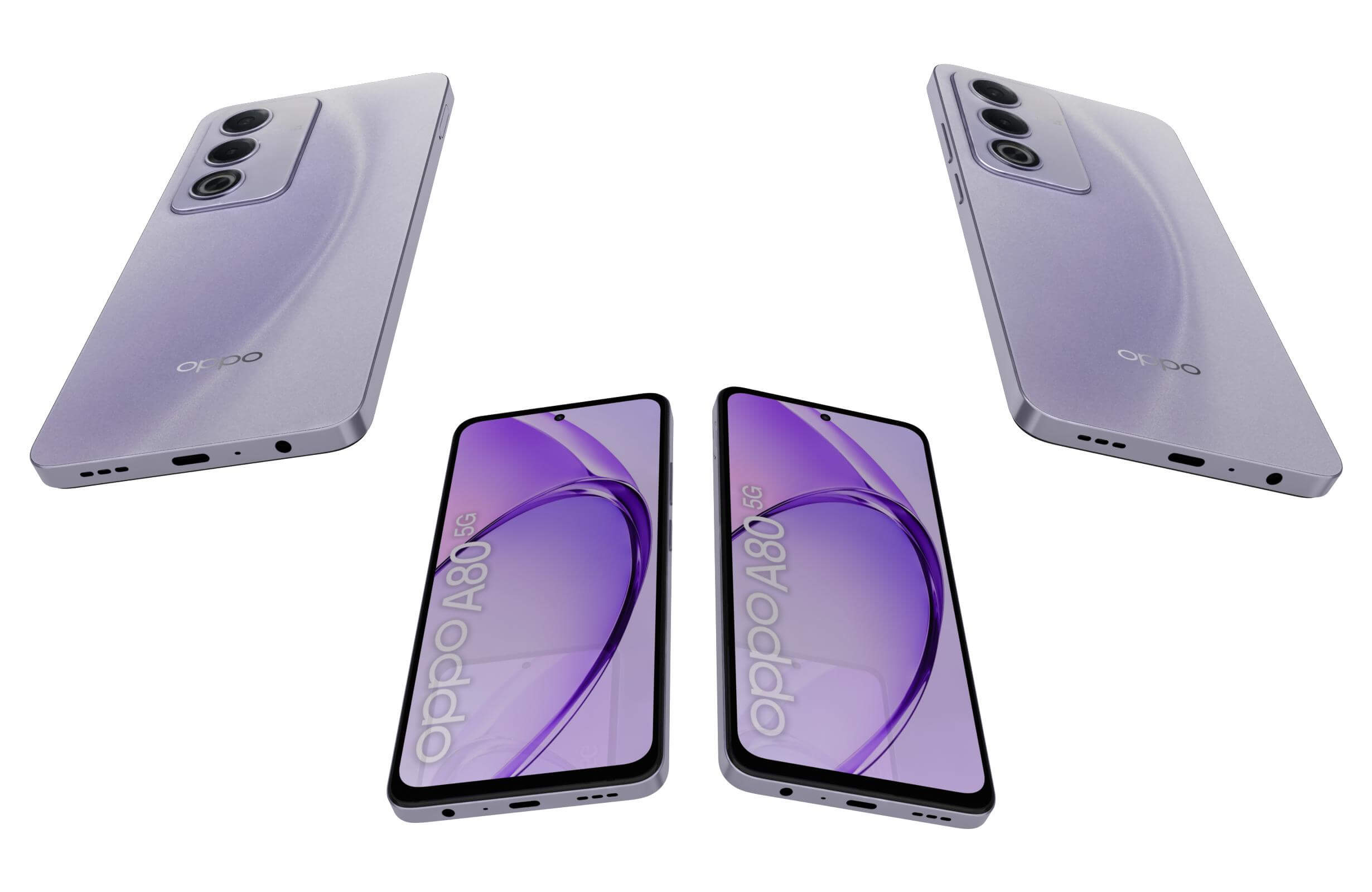 Oppo A80 Moonlight Purple - 3D Model by Rever_Art