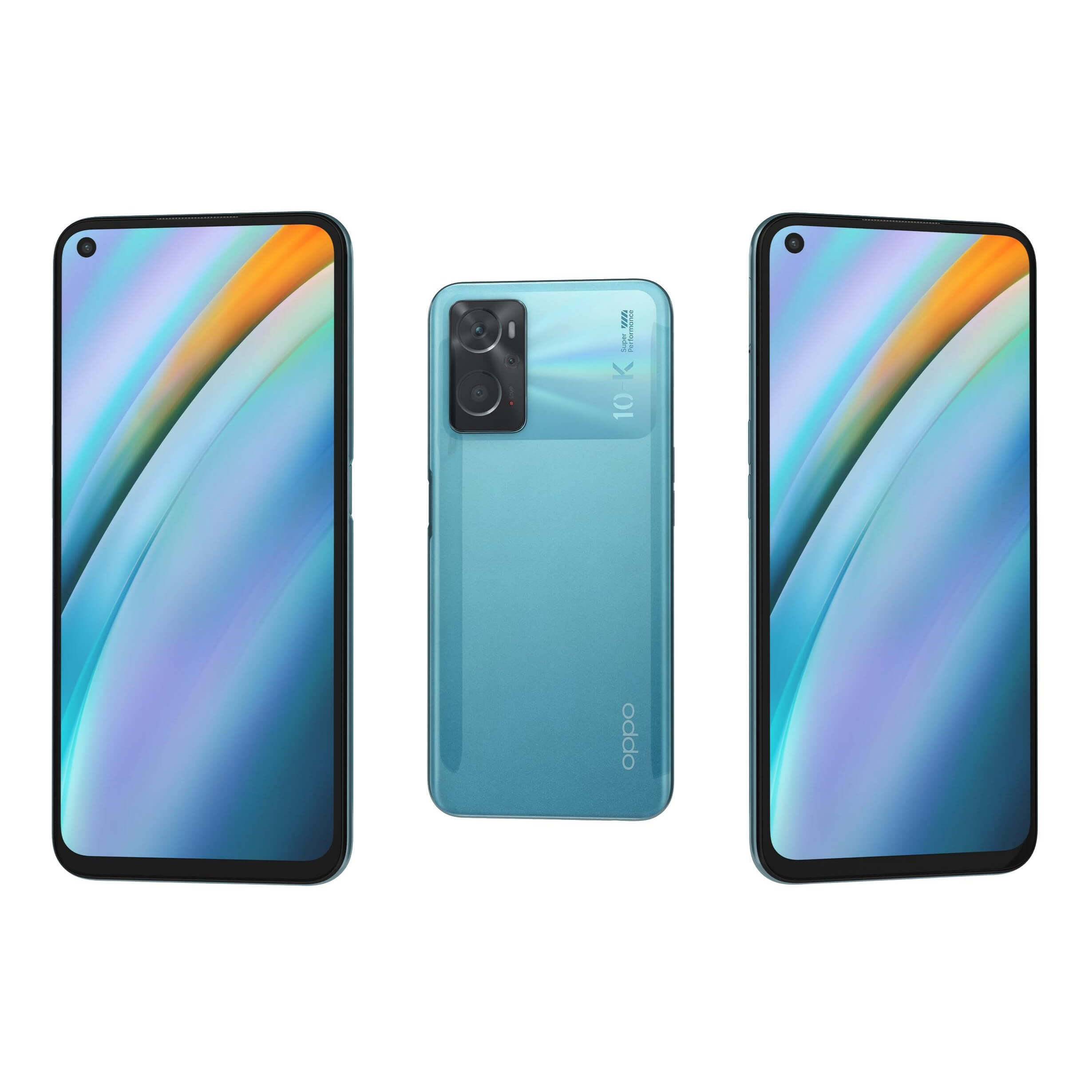 Oppo K10 Blue Flame - 3D Model by Rever_Art