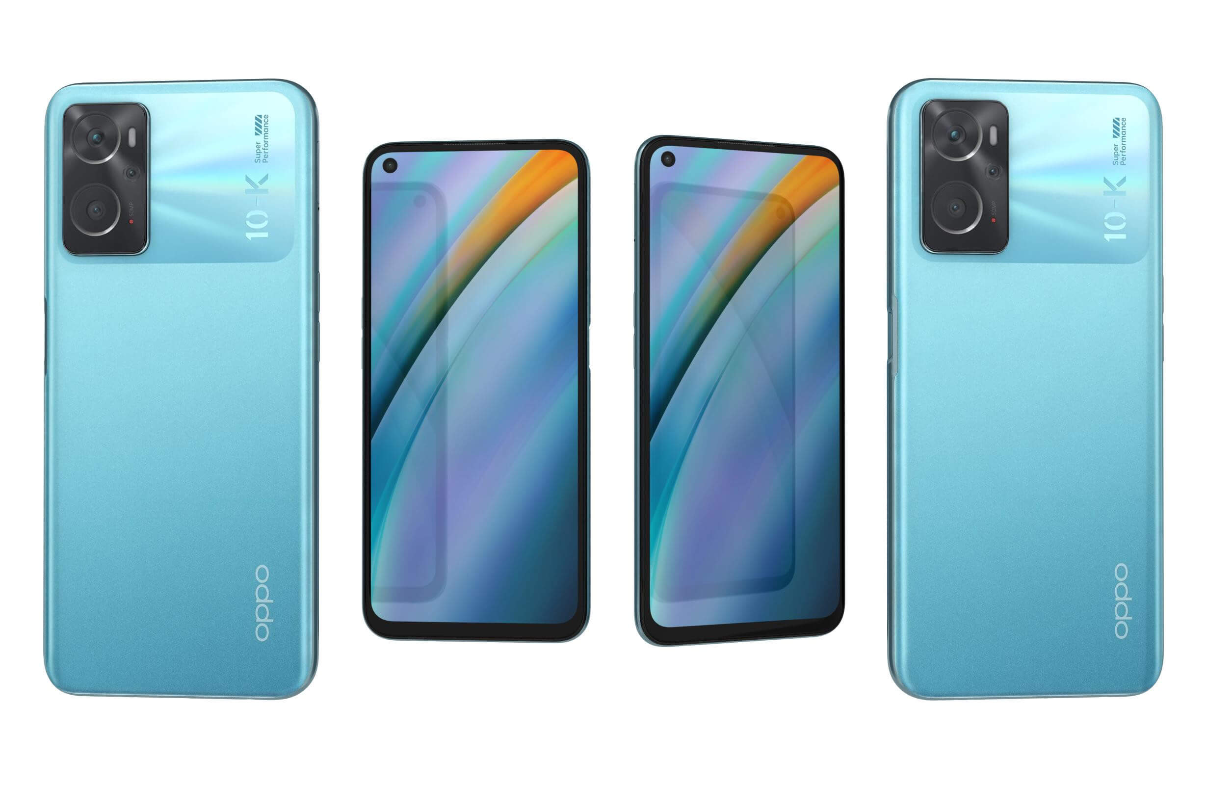 Oppo K10 Blue Flame - 3D Model by Rever_Art