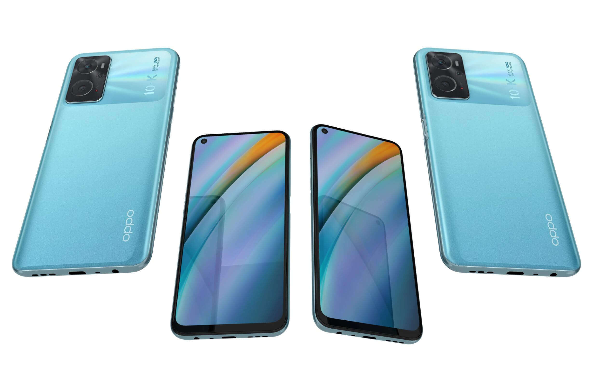 Oppo K10 Blue Flame - 3D Model by Rever_Art