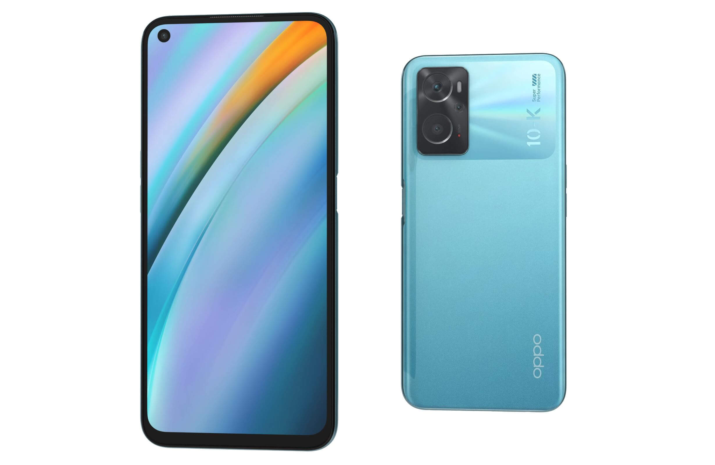 Oppo K10 Blue Flame - 3D Model by Rever_Art