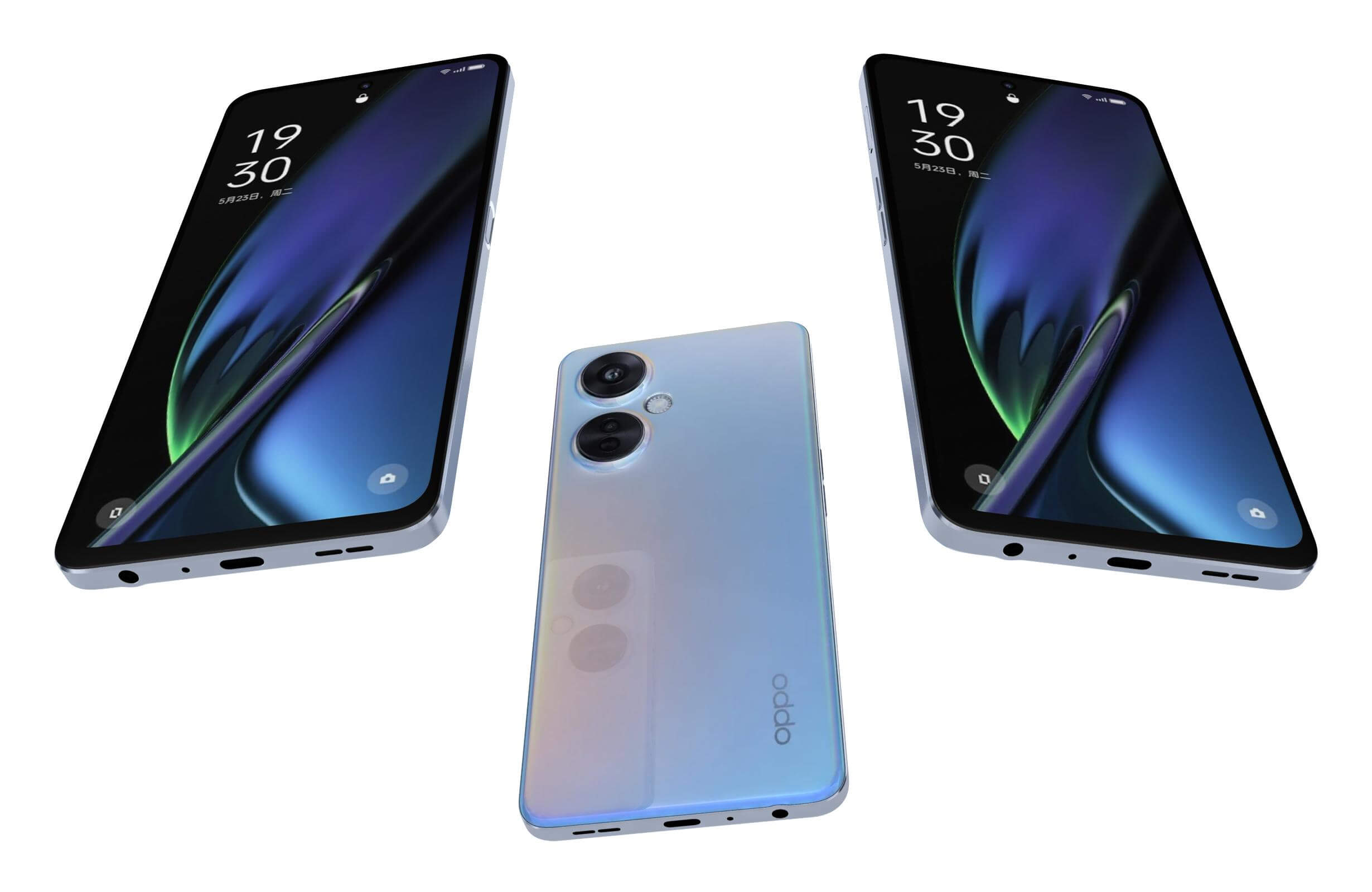 Oppo K11X Blue and Green - 3D Model by Rever_Art