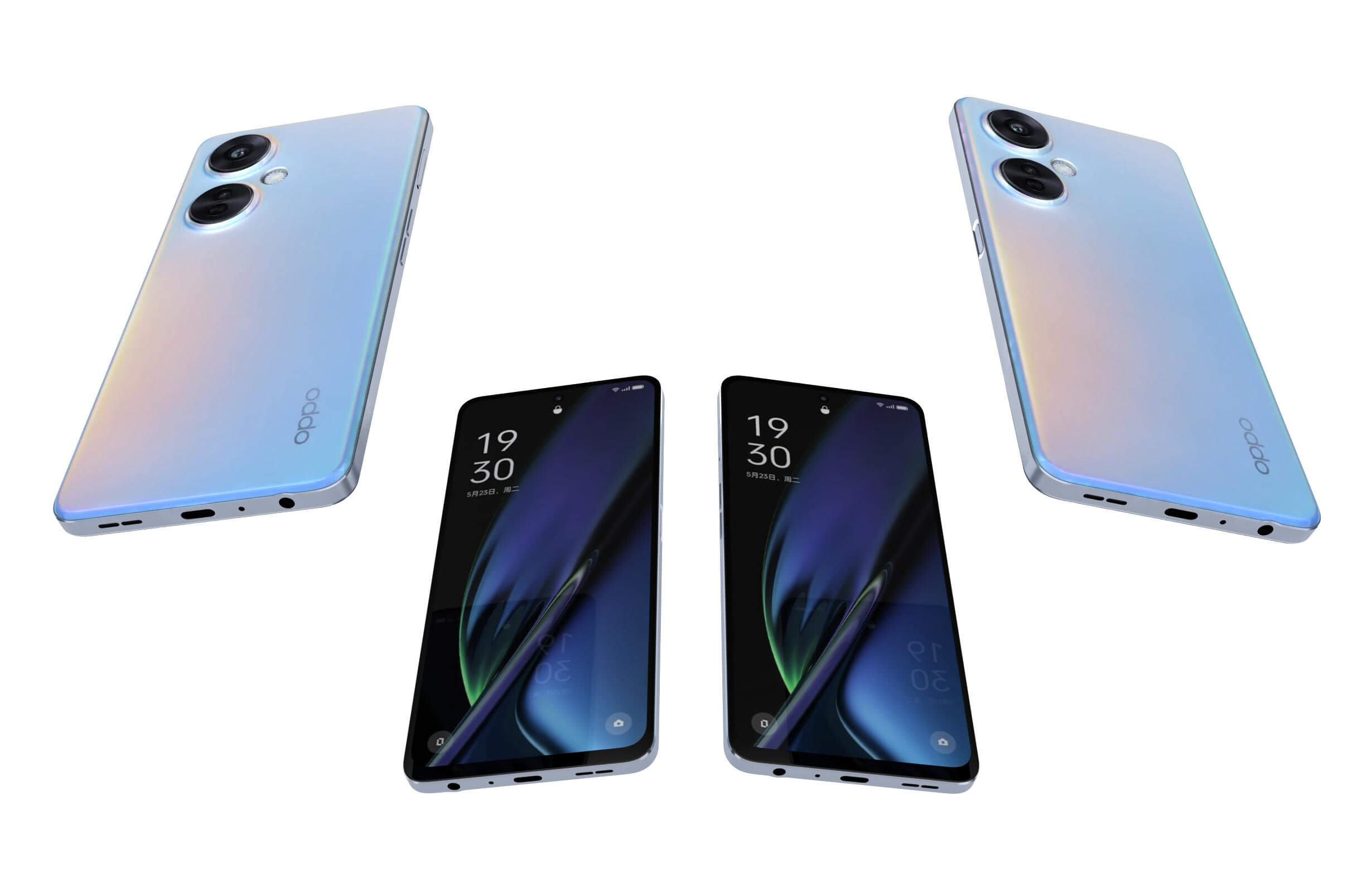 Oppo K11X Blue and Green - 3D Model by Rever_Art