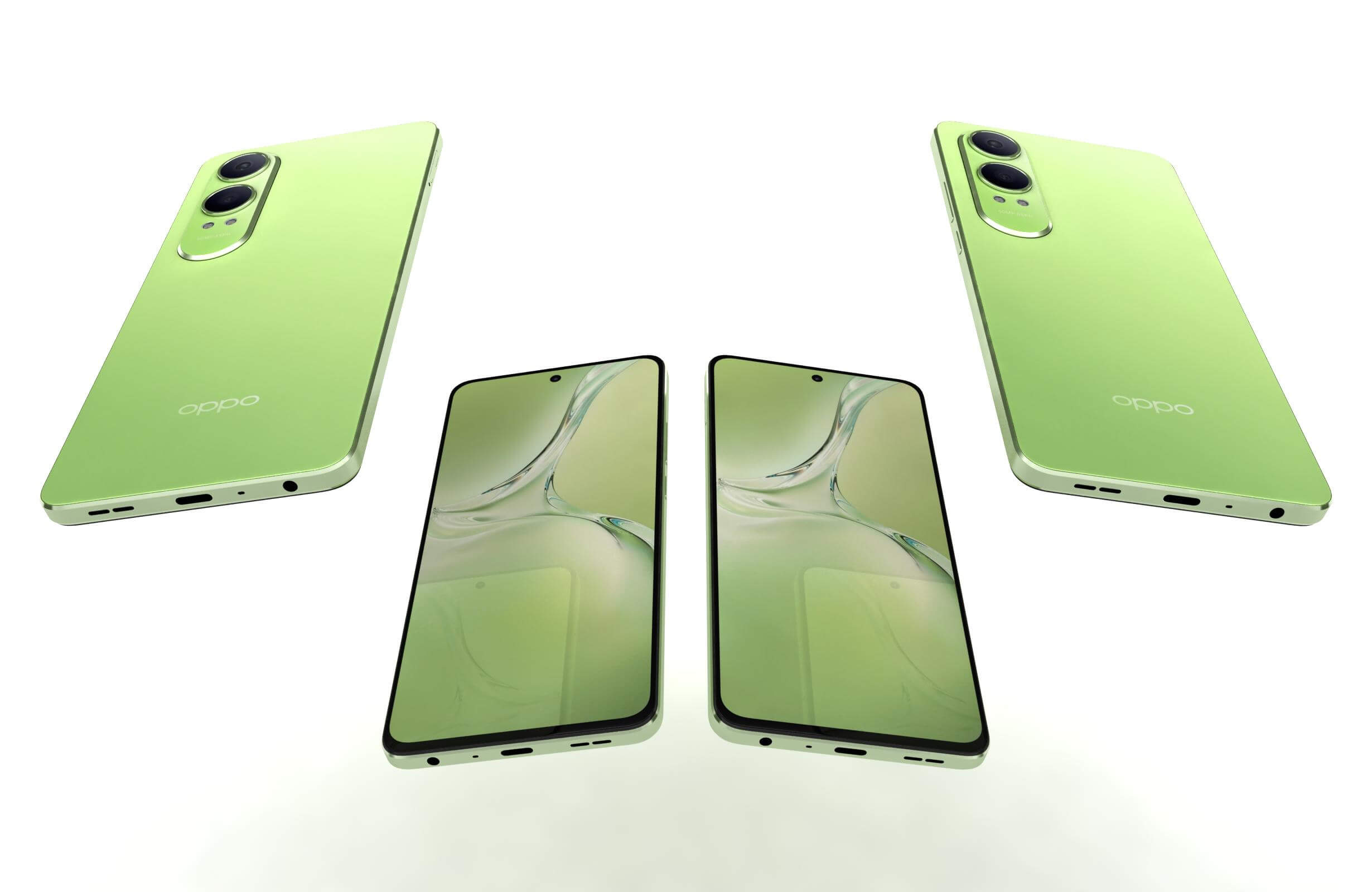 Oppo K12X Gray and Green - 3D Model by Rever_Art