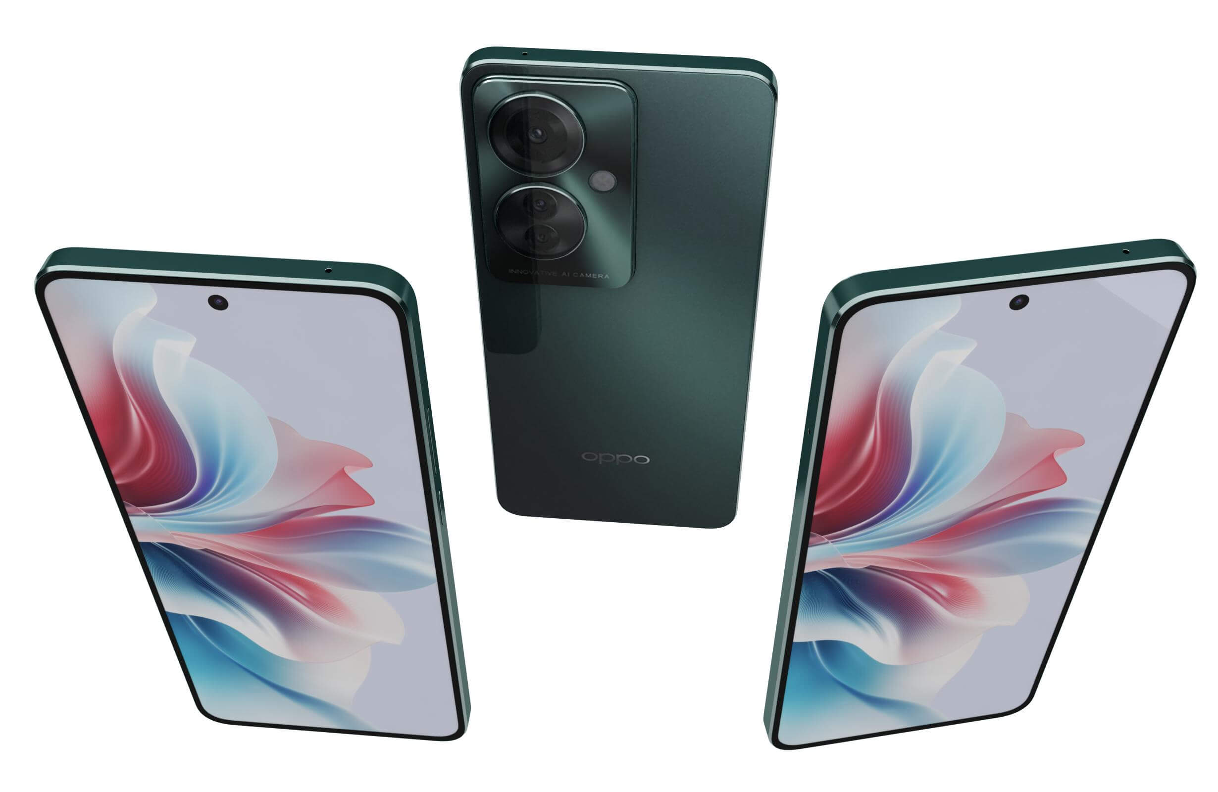 Oppo Reno 11 F Green - 3D Model by Rever_Art