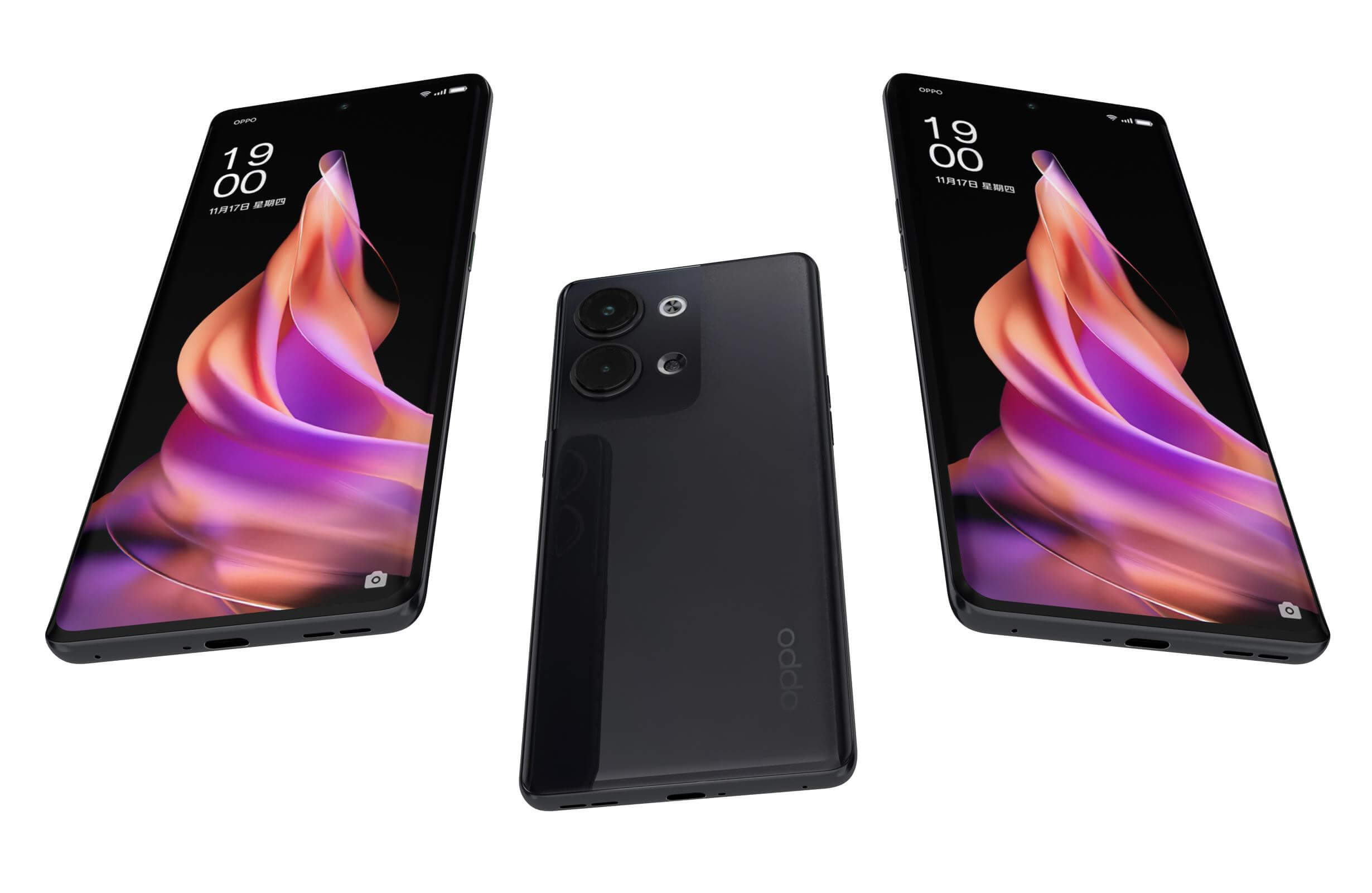 Oppo Reno 9 Black - 3D Model by Rever_Art