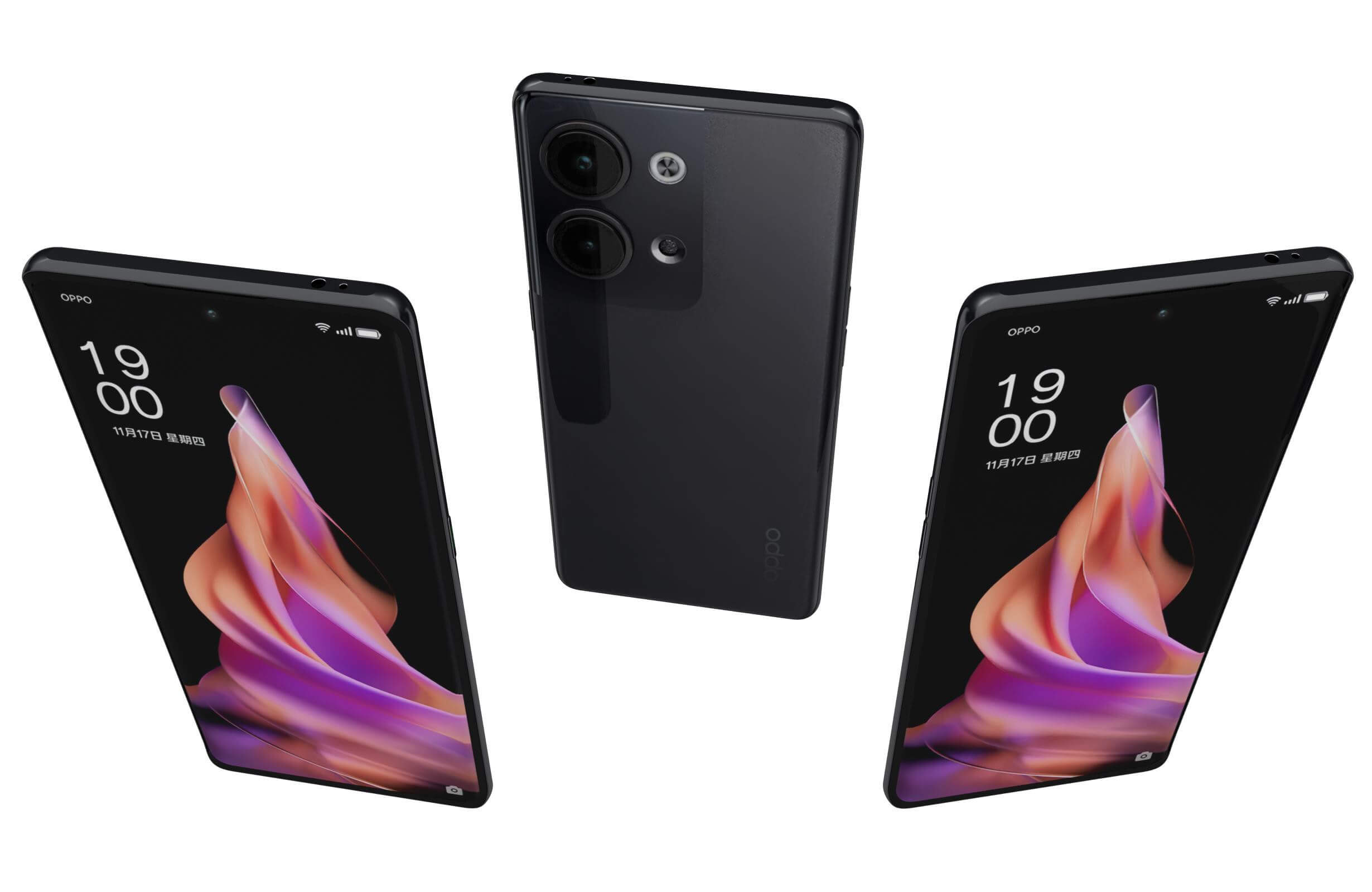 Oppo Reno 9 Black - 3D Model by Rever_Art