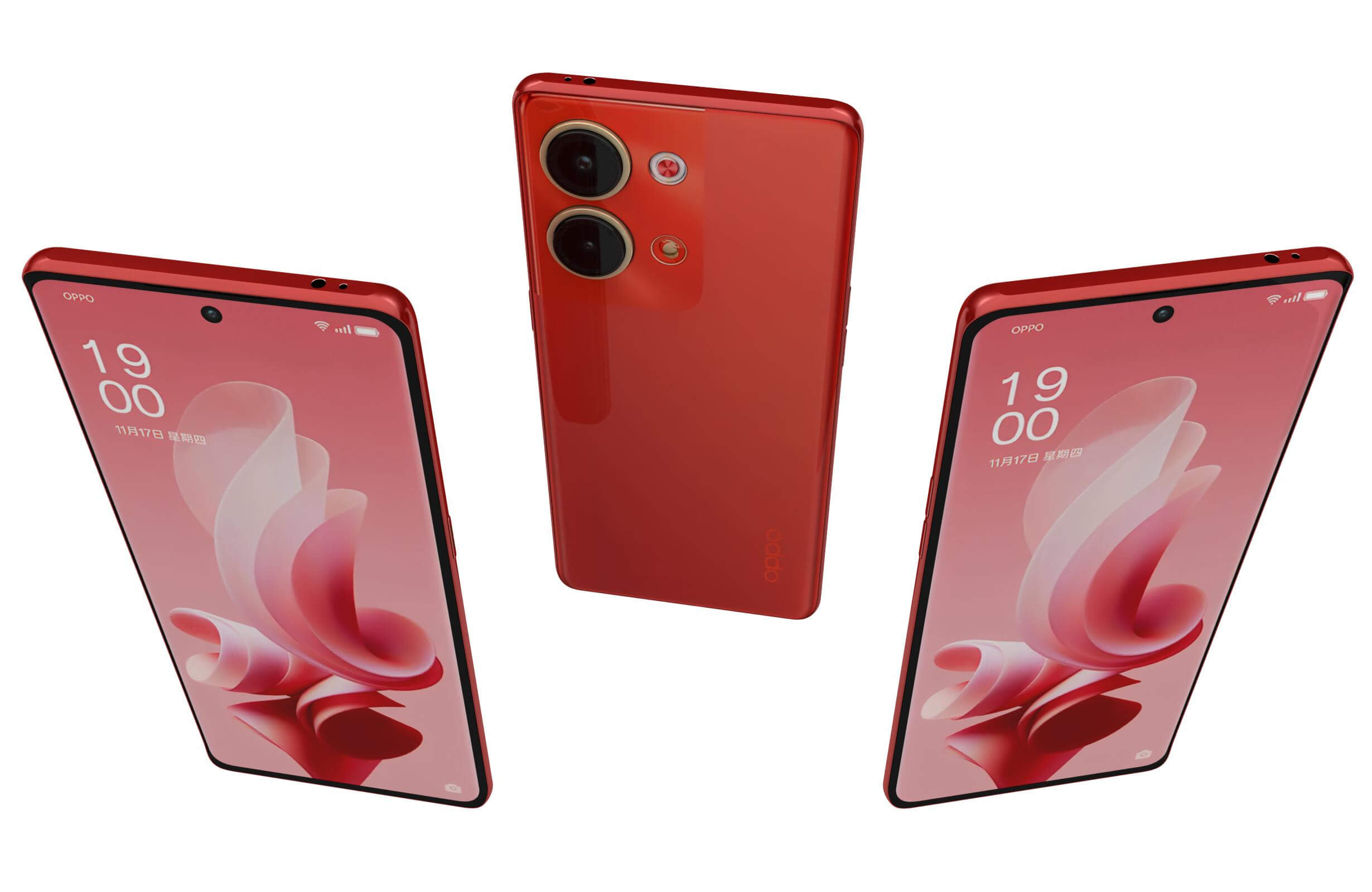 Oppo Reno 9 Red - 3D Model by Rever_Art