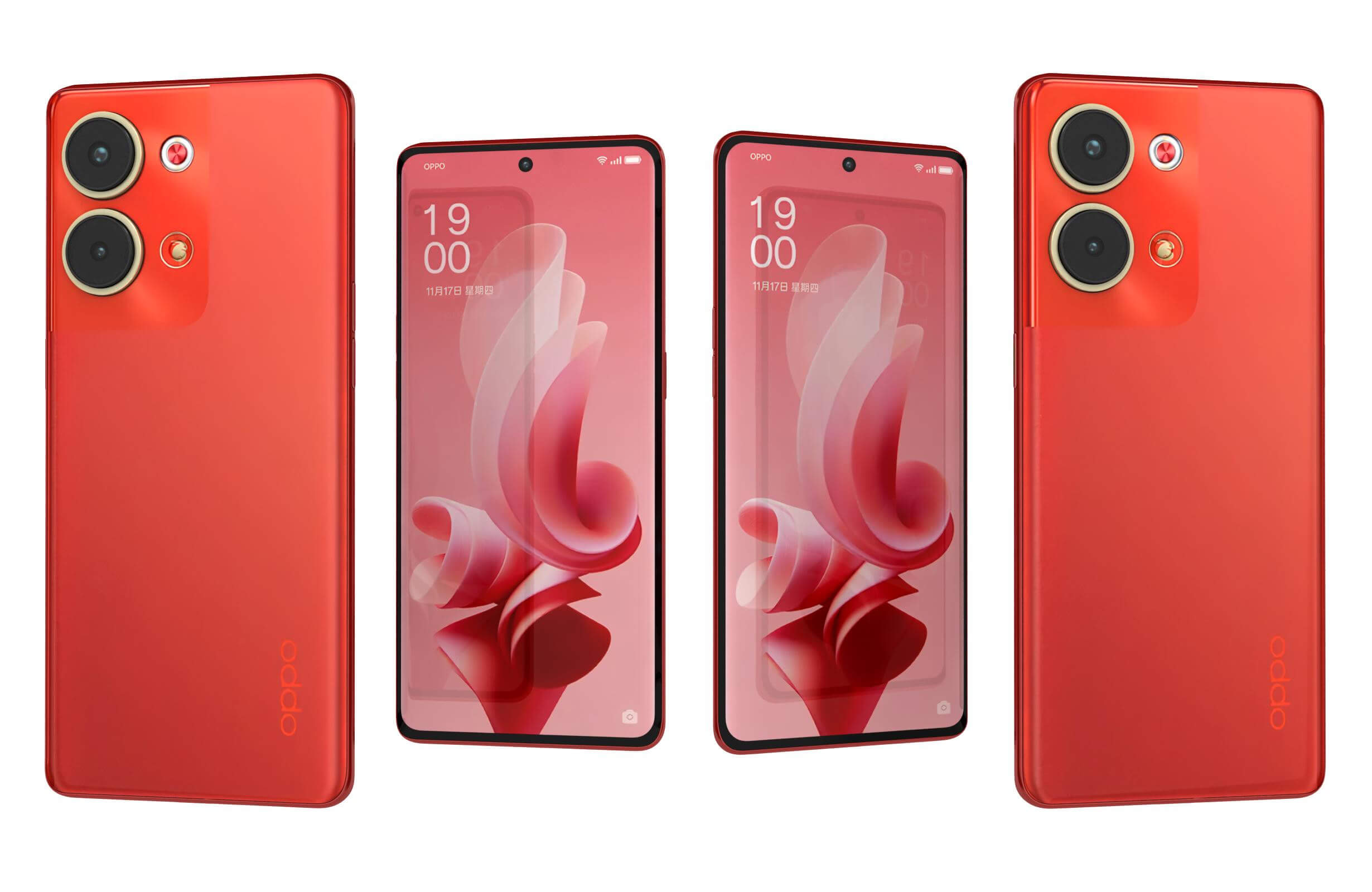 Oppo Reno 9 Red - 3D Model by Rever_Art