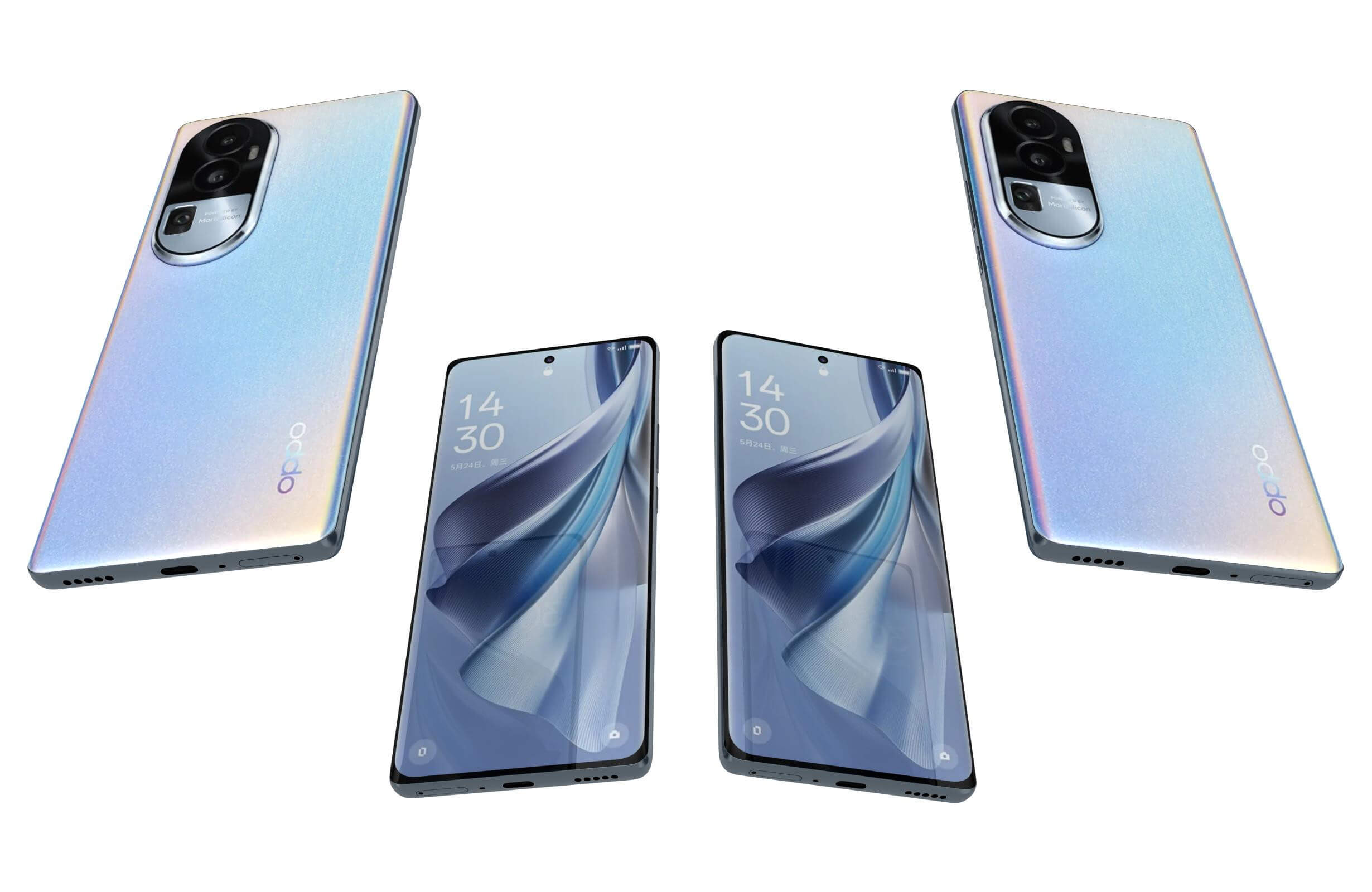 Oppo Reno10 Blue - 3D Model by Rever_Art