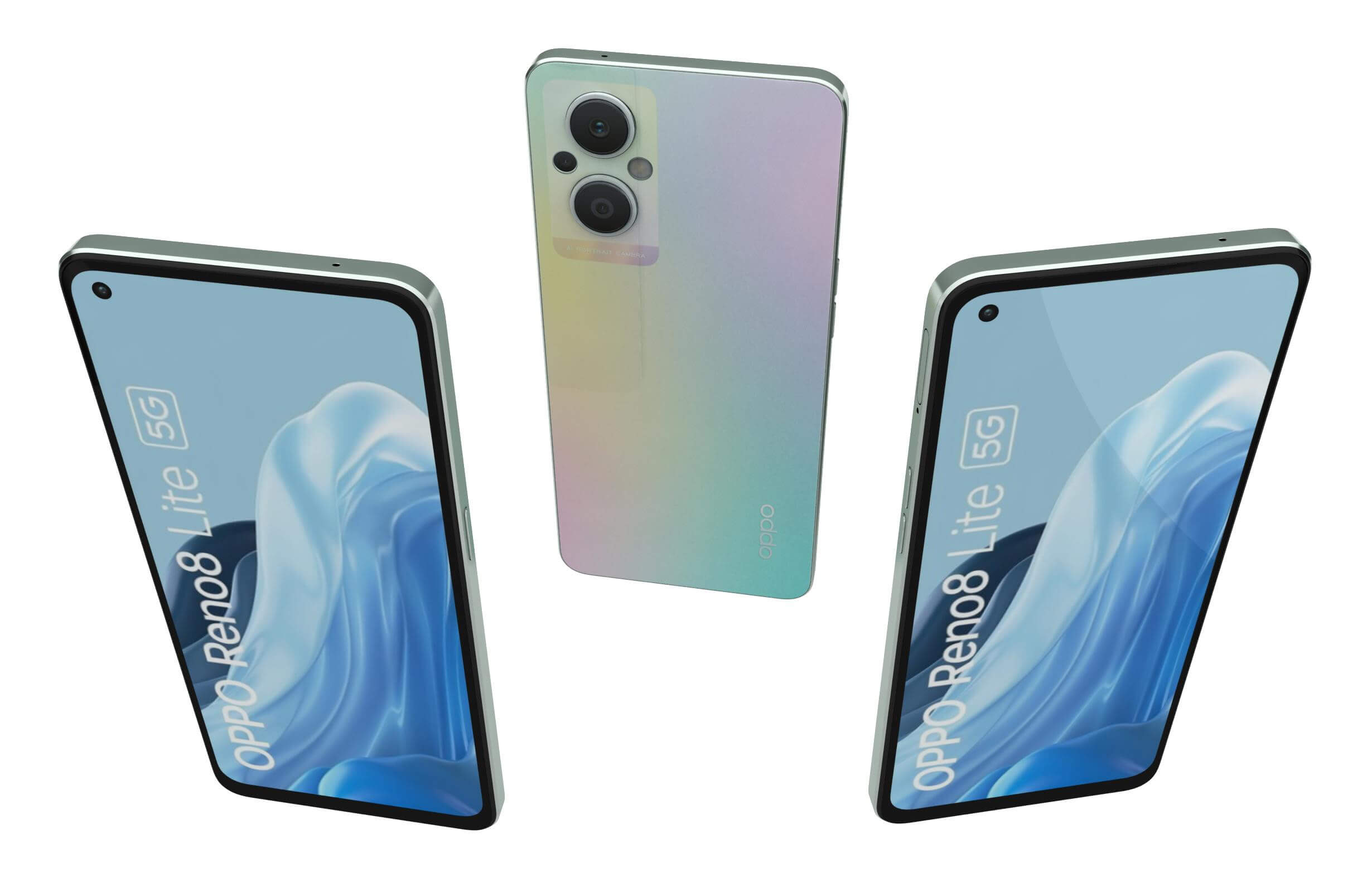 Oppo Reno8 Lite 5G Champagne Silver - 3D Model by Rever_Art