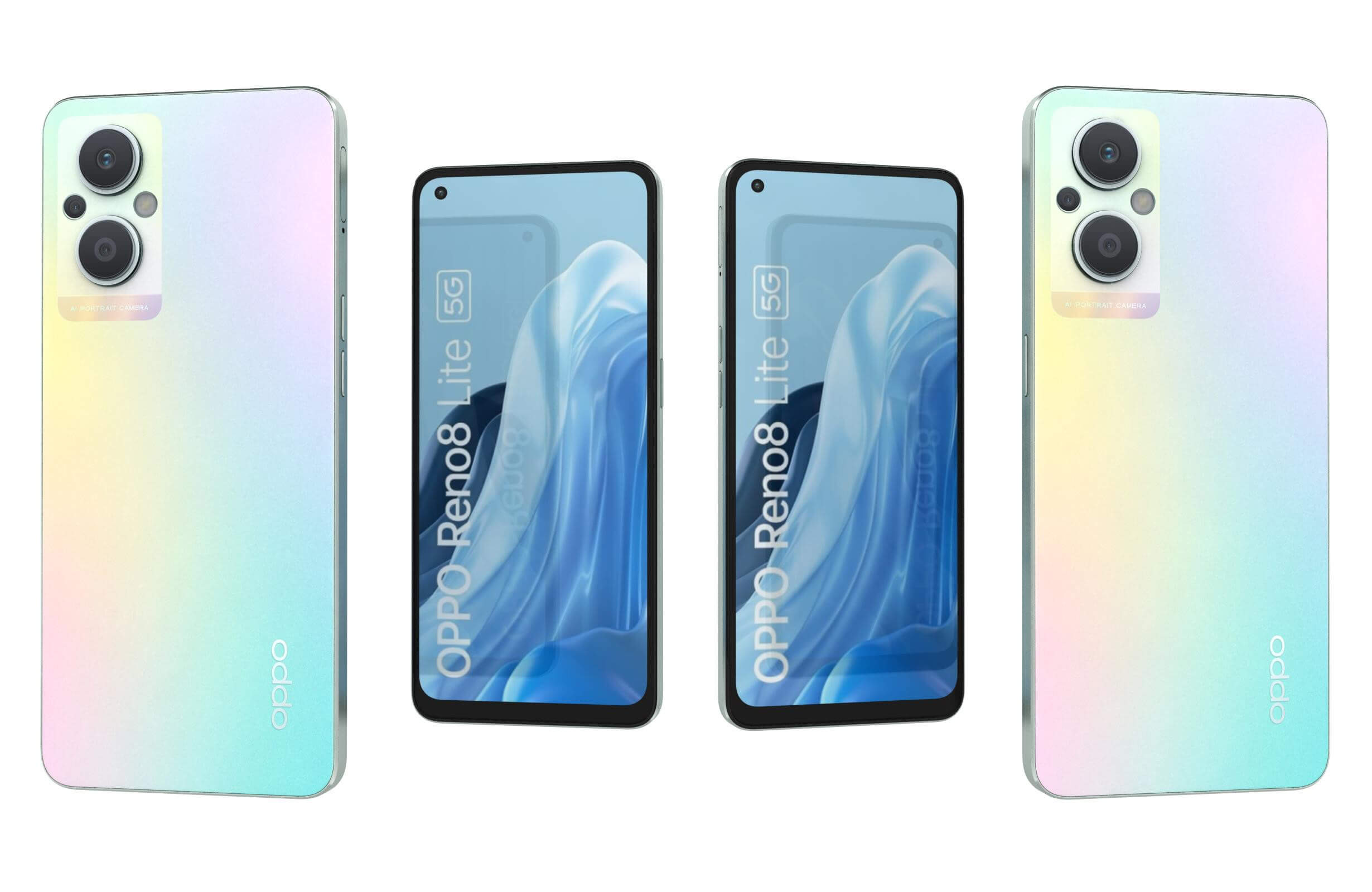 Oppo Reno8 Lite 5G Champagne Silver - 3D Model by Rever_Art