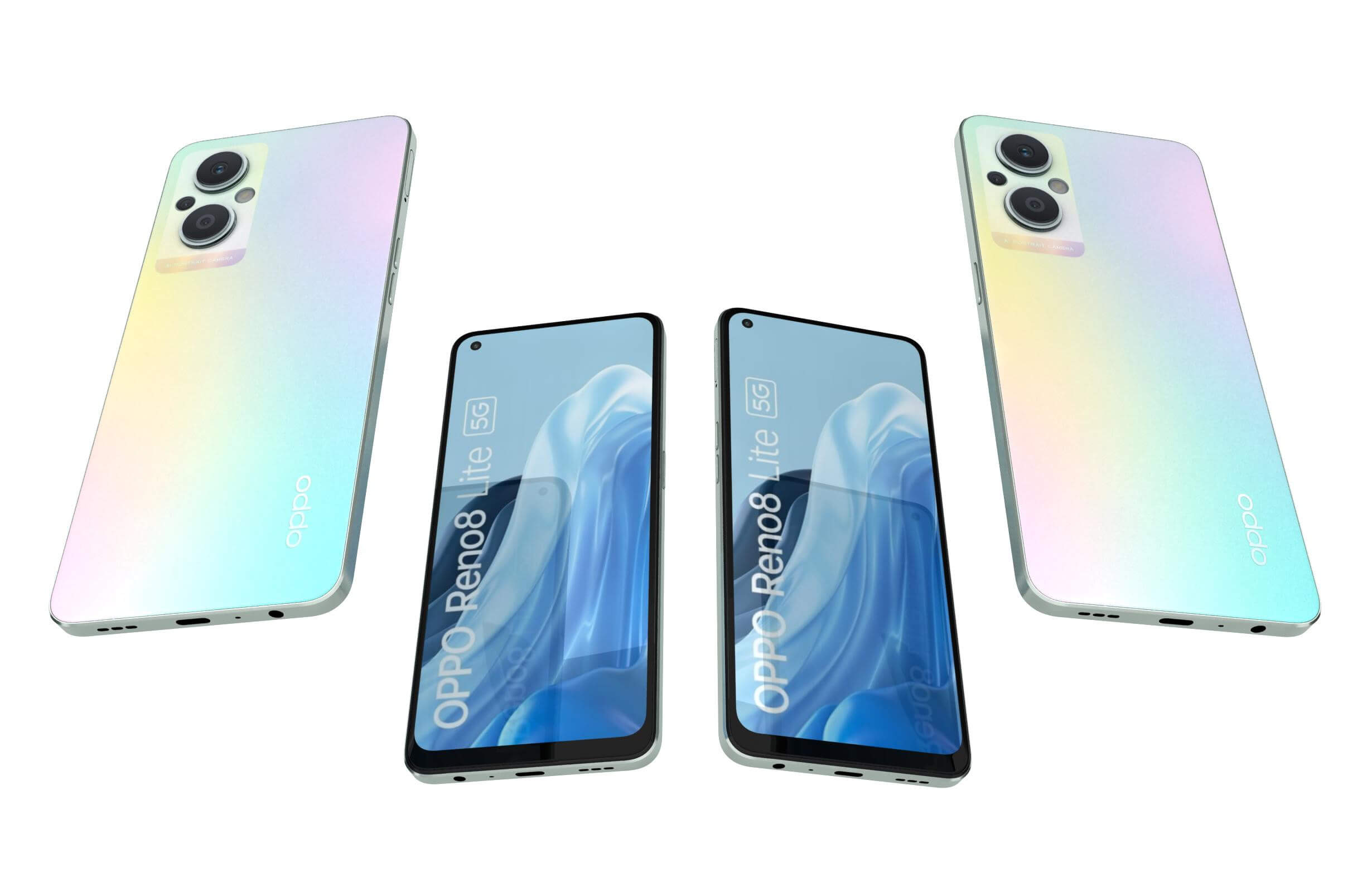 Oppo Reno8 Lite 5G Champagne Silver - 3D Model by Rever_Art