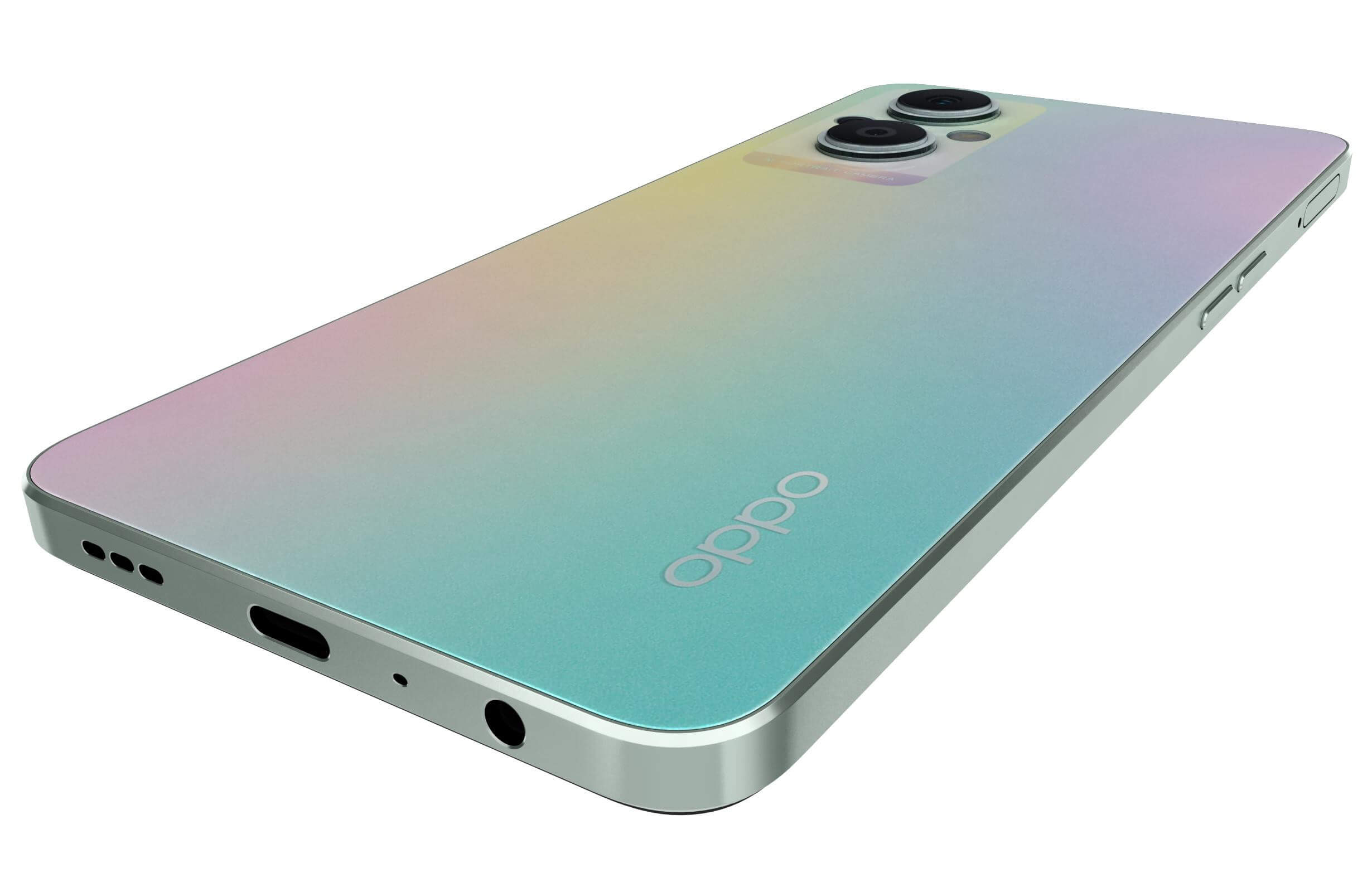 Oppo Reno8 Lite 5G Champagne Silver - 3D Model by Rever_Art