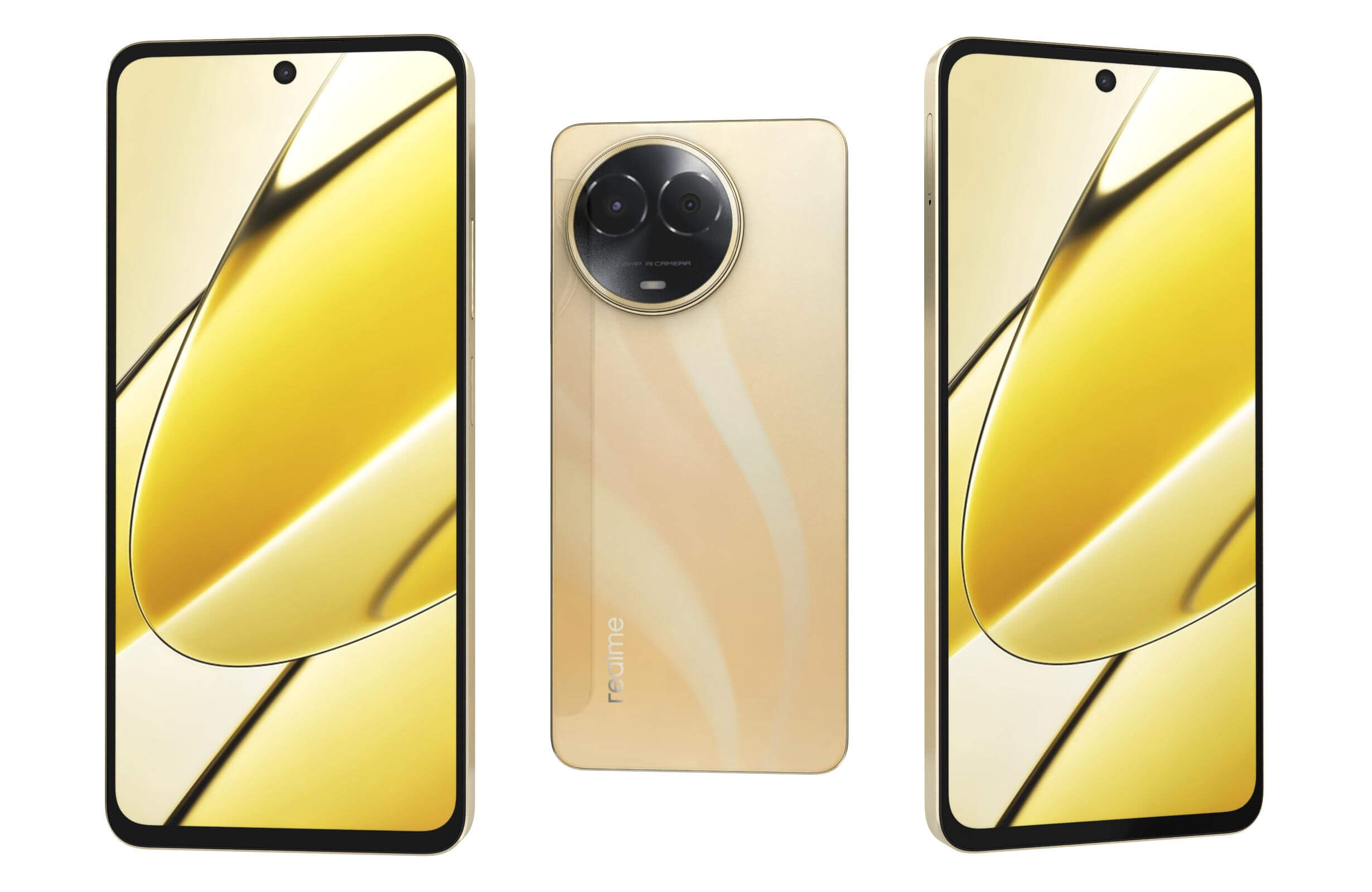 Realme 11 5G Gold - 3D Model by Rever_Art