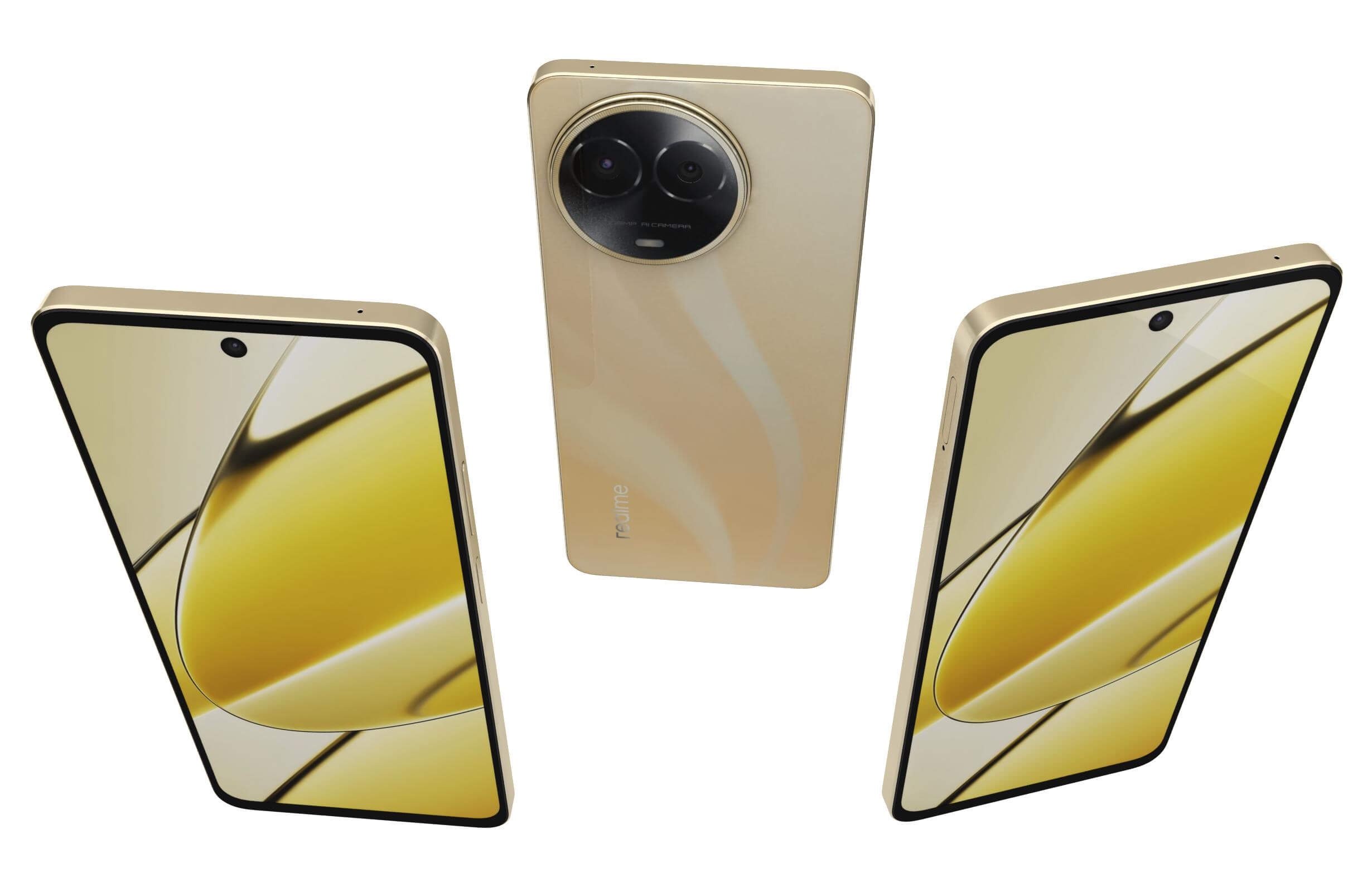Realme 11 5G Gold - 3D Model by Rever_Art