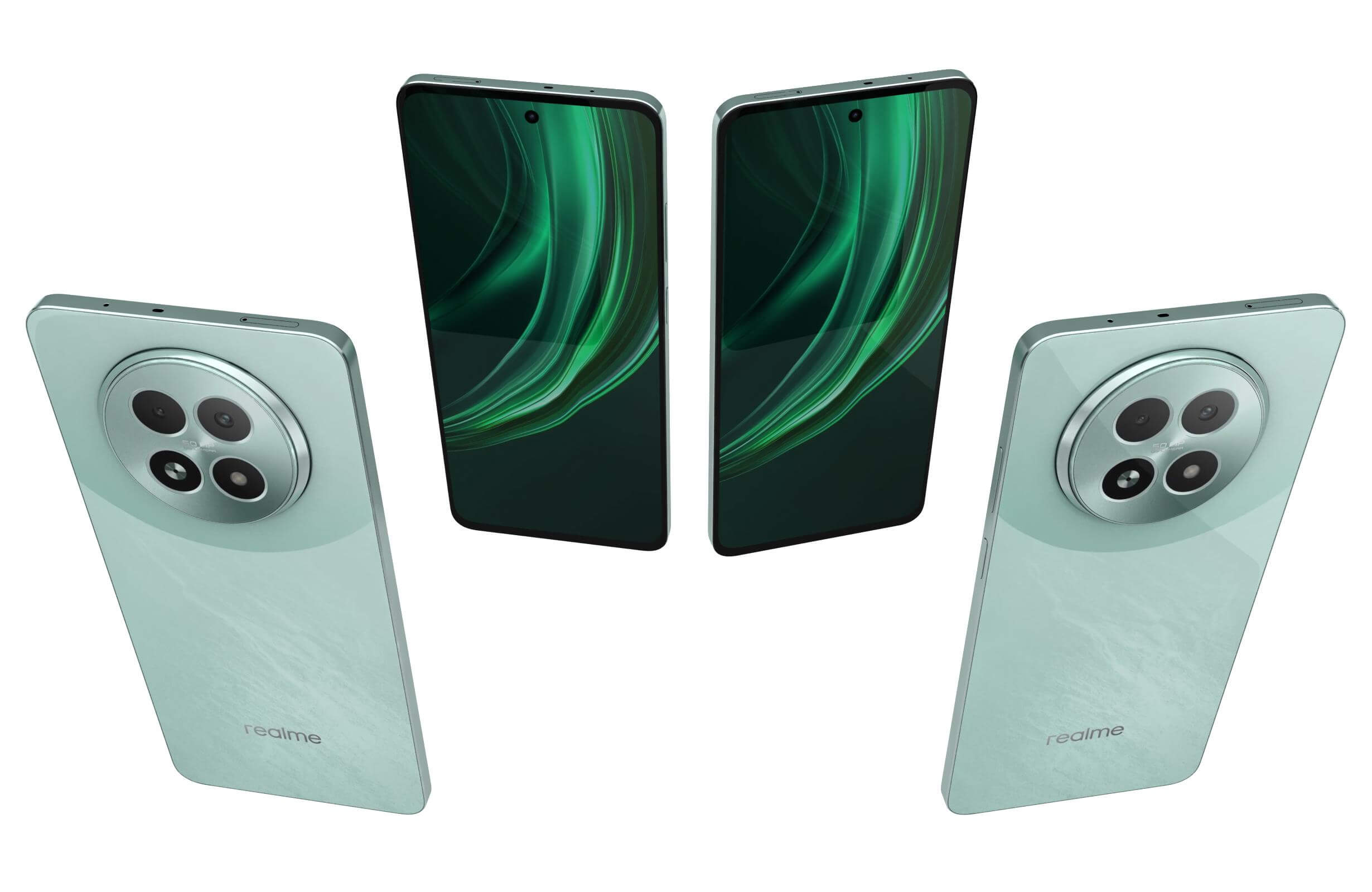 Realme 13 5G Dark Purple and Speed Green - 3D Model by Rever_Art