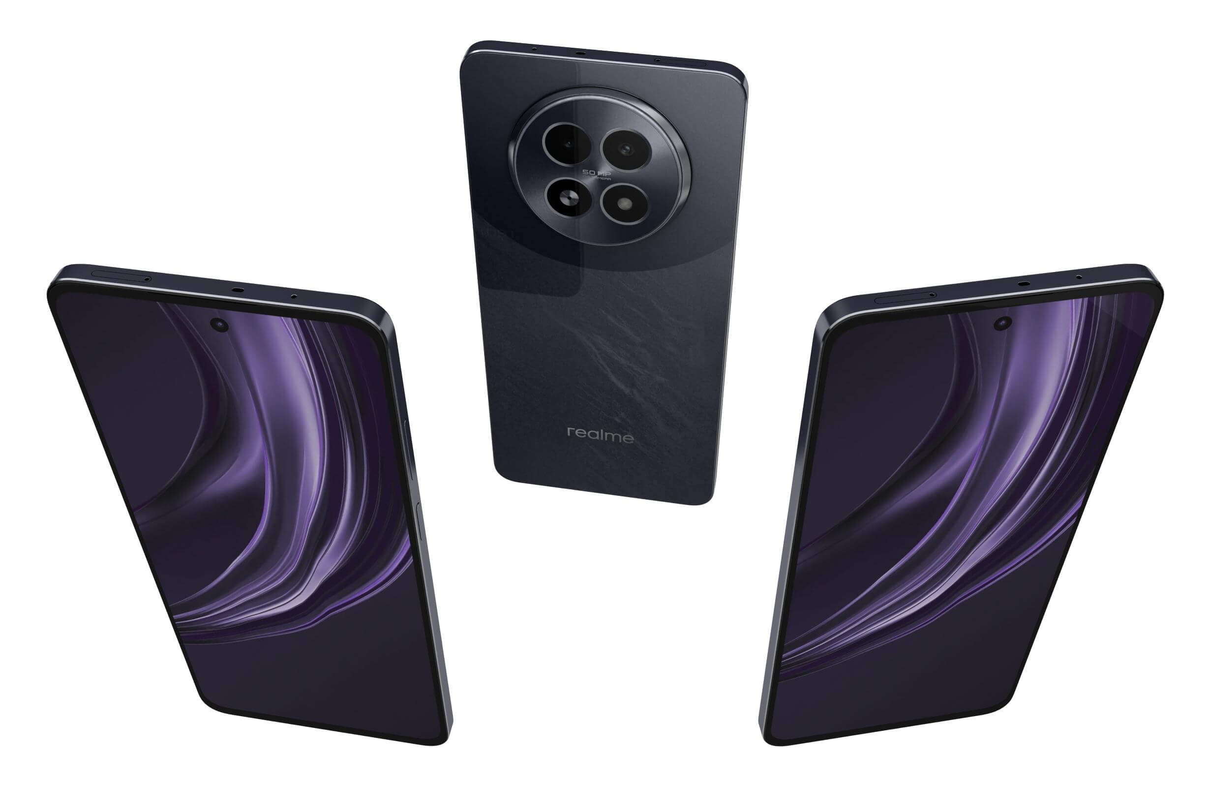 Realme 13 5G Dark Purple and Speed Green - 3D Model by Rever_Art