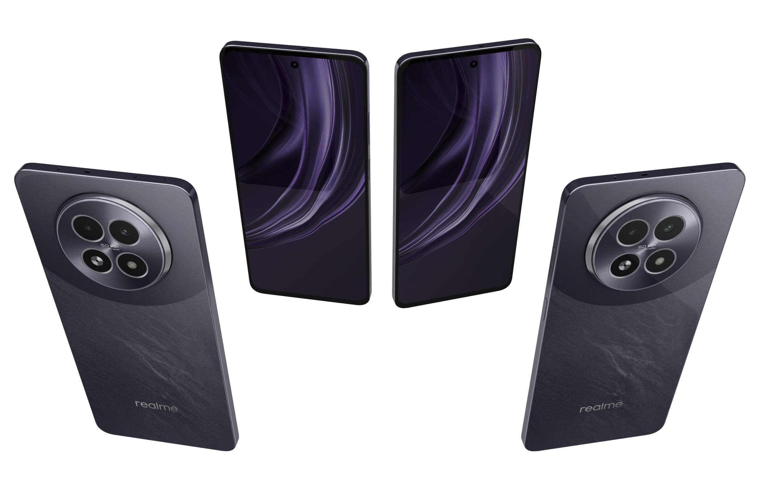 Realme 13 5G Dark Purple and Speed Green - 3D Model by Rever_Art