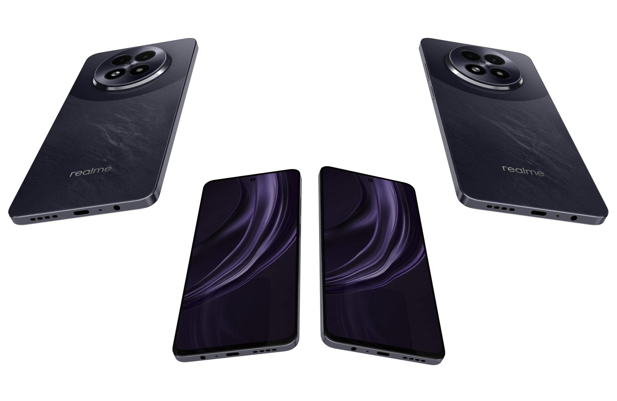 Realme 13 5G Dark Purple and Speed Green - 3D Model by Rever_Art