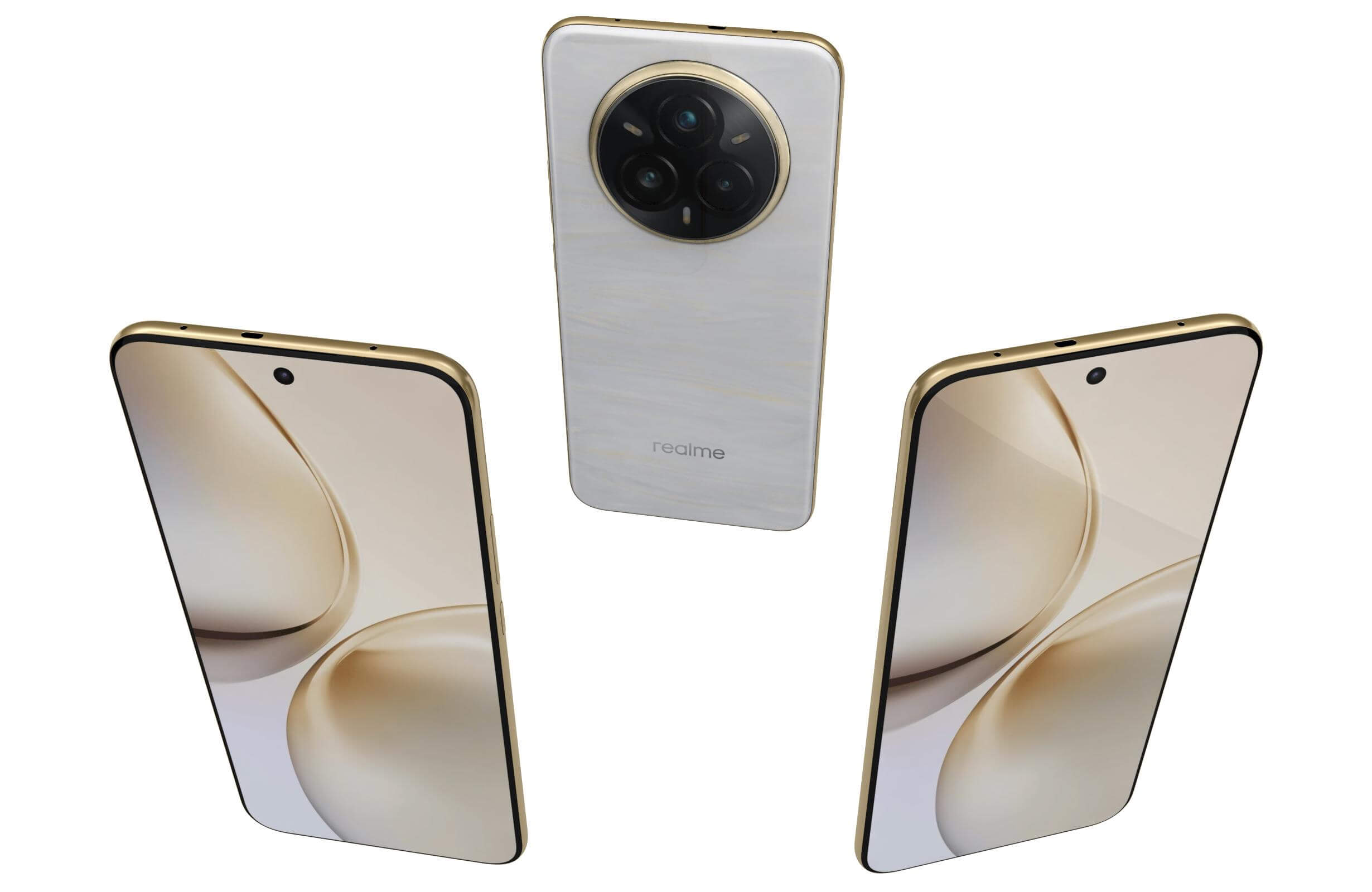 Realme 14 Pro Plus Gray and White - 3D Model by Rever_Art